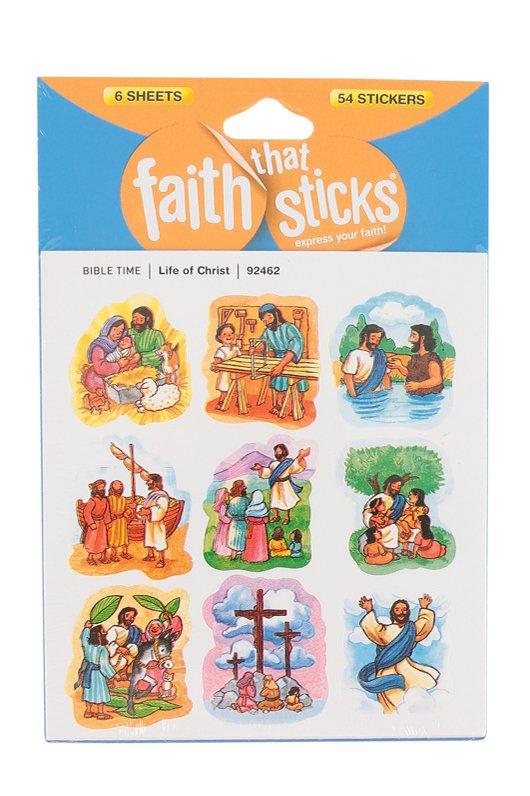 Life of Christ Stickers, 1 x 1 1/4 Inches, Multi-Colored, Pack of 54 ...