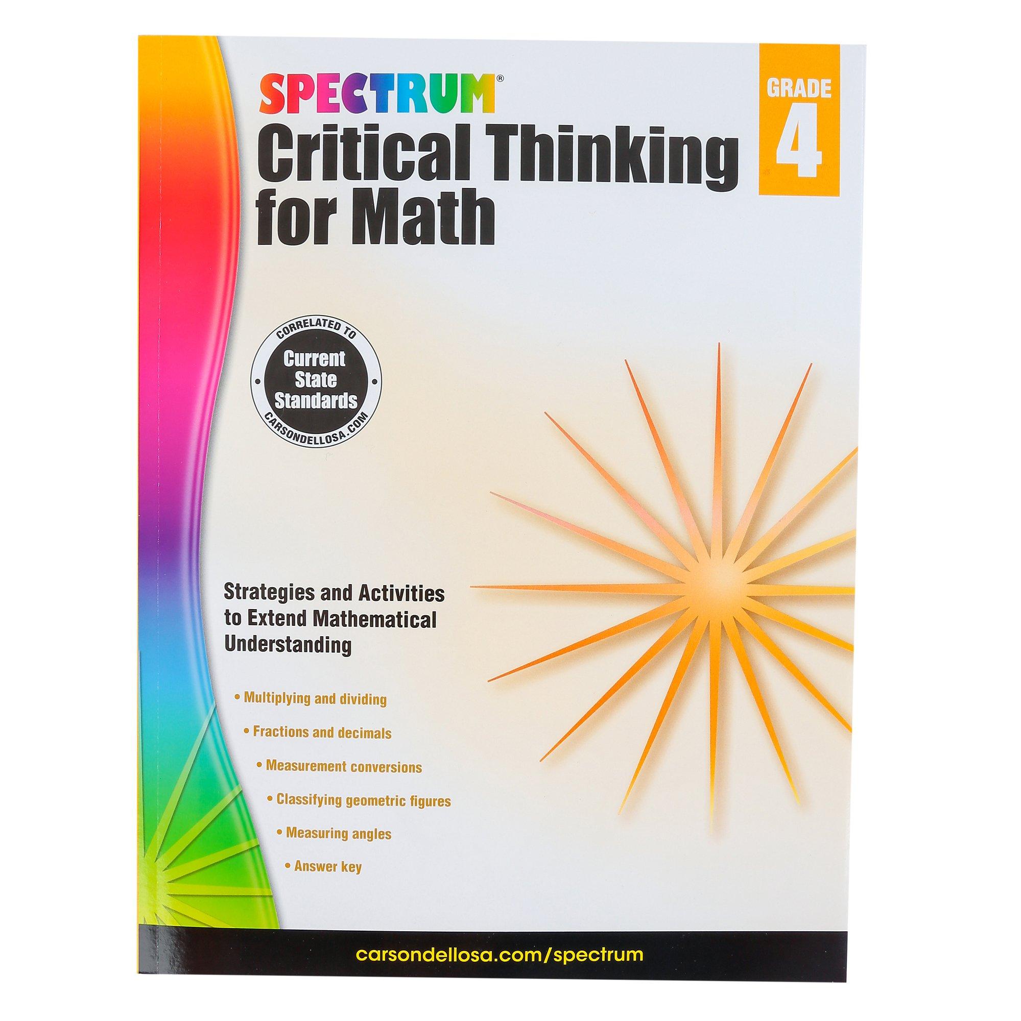 Spectrum Critical Thinking for Math Workbook, 128 Pages, Grade 4 ...
