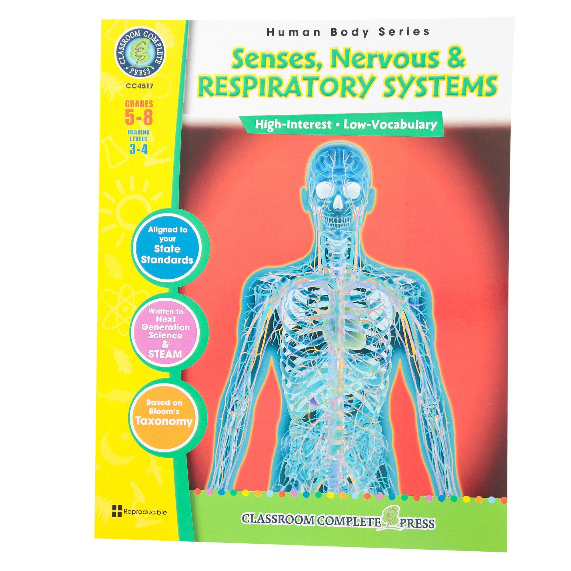 Senses, Nervous & Respiratory Systems, 60 Pages, Grades 5-8 | Mardel ...