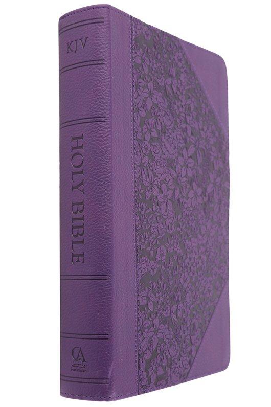 KJV Reference Bible, Giant Print, Purple, Floral Pattern | Mardel | 3625050
