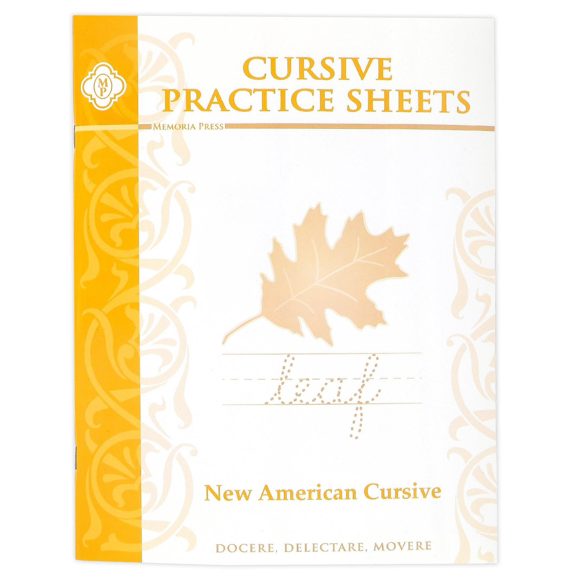 Cursive Practice Sheets New American Cursive, 74 Pages, Grades 1-3 ...