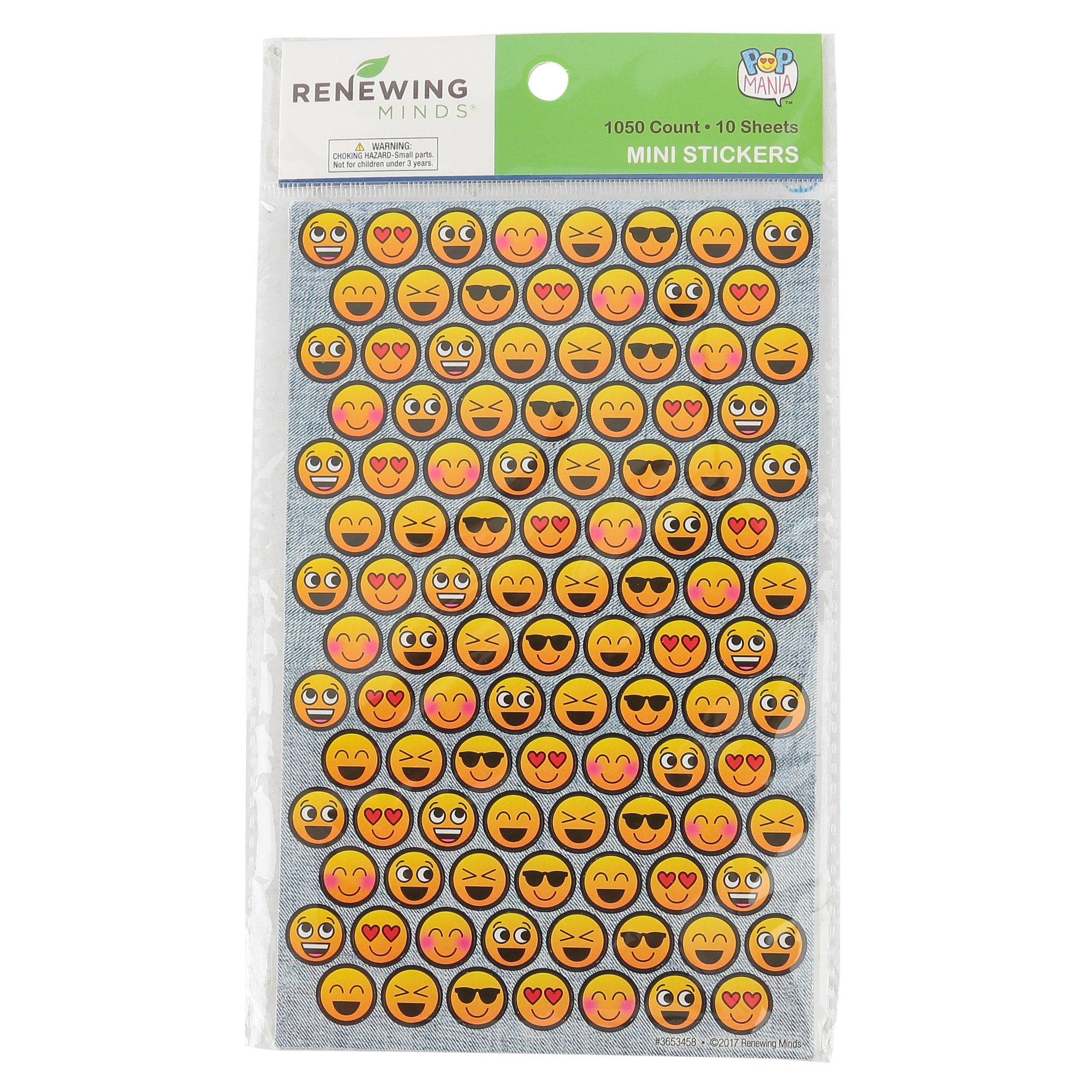 Pop Mania Collection, Mini Smiling Emoji Stickers, 1,050 Stickers ...