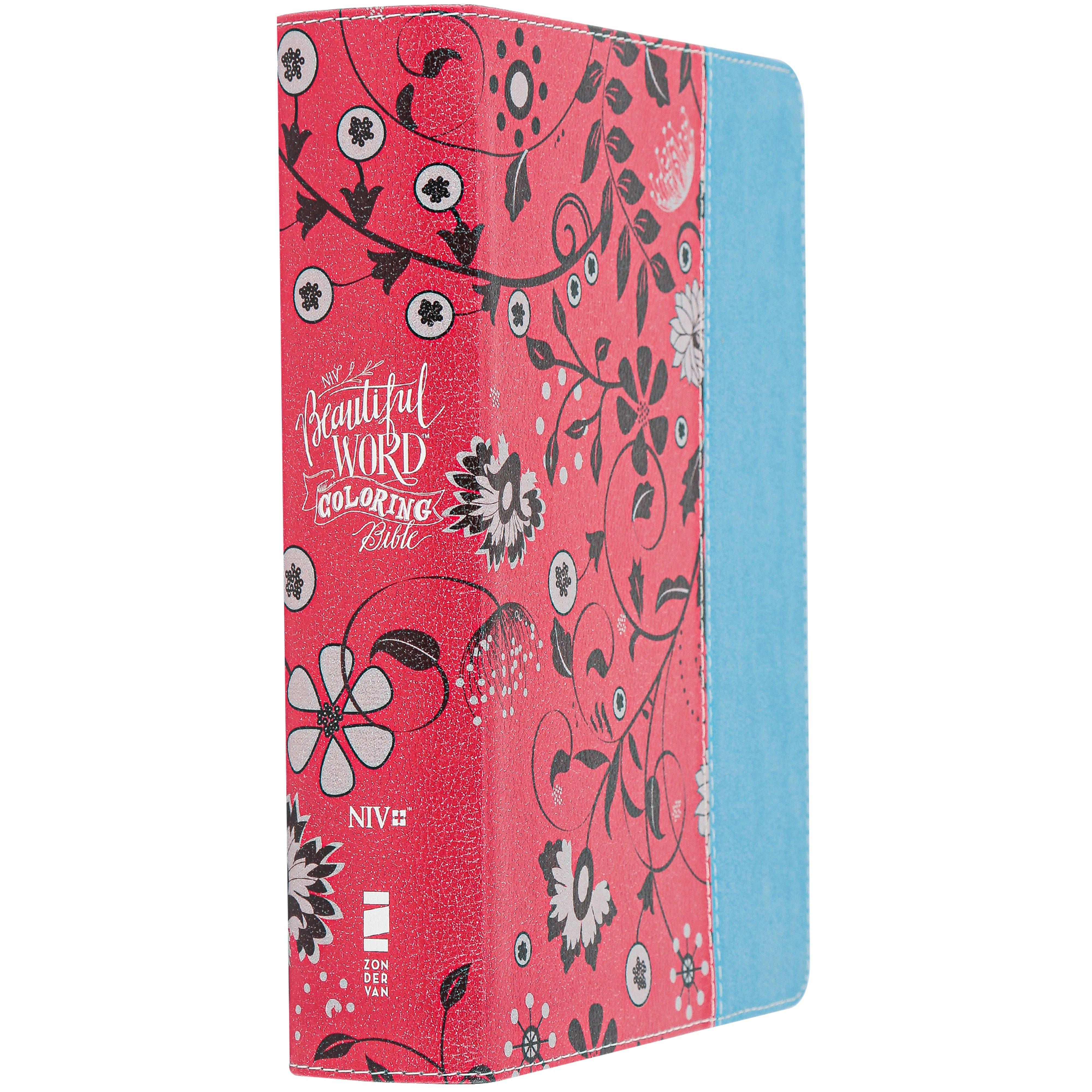 NIV, Beautiful Word Coloring Bible For Teen Girls, Cranberry | Mardel ...