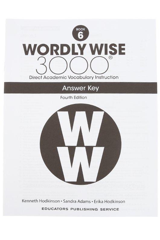 Wordly Wise 3000 Answer Key Book 6, 4th Edition, Grade 6 | Mardel | 3669173