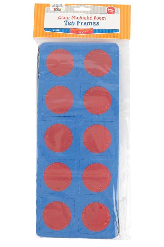 Giant Magnetic Foam Ten Frames Set, 22 Pieces, Grade Pre-K to 2 ...