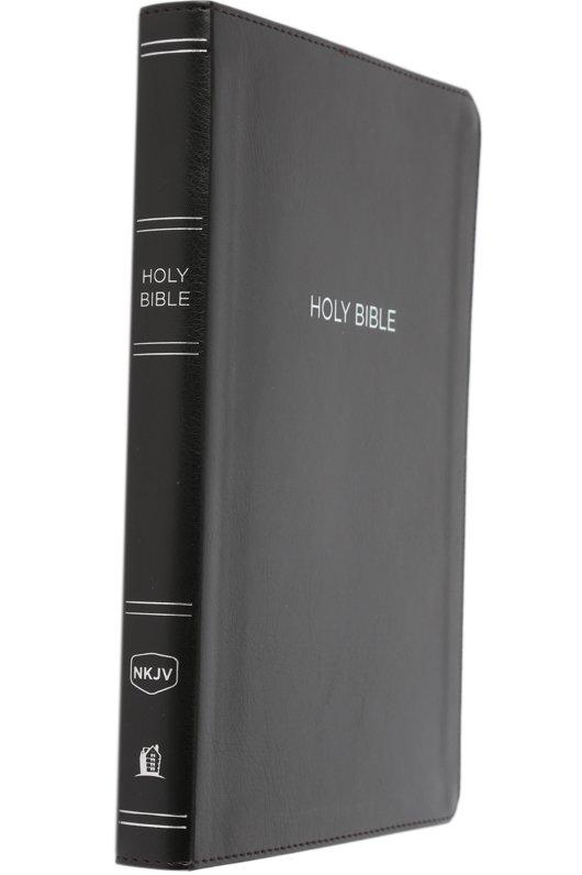 NKJV Thinline Bible, Large Print, Leather-like, Black | Mardel | 3673993