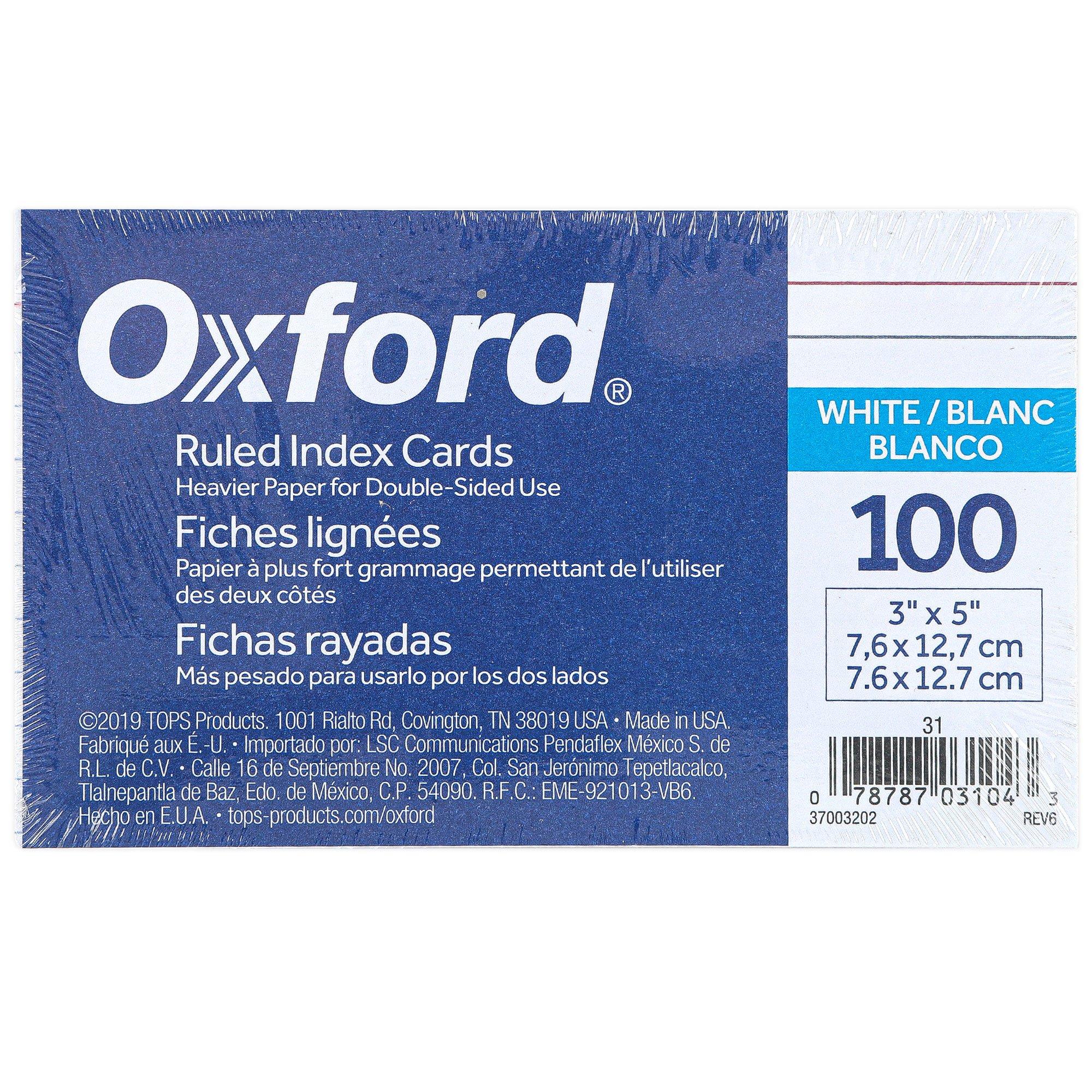 Ruled White Index Cards, White, Pack of 100 | Mardel | 368860