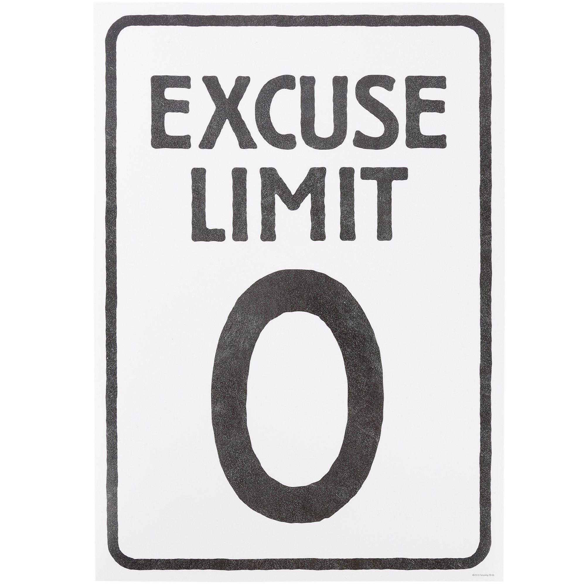 Excuse Limit 0 Motivational Poster, 13.25 x 19 Inches, 1 Piece | Mardel ...
