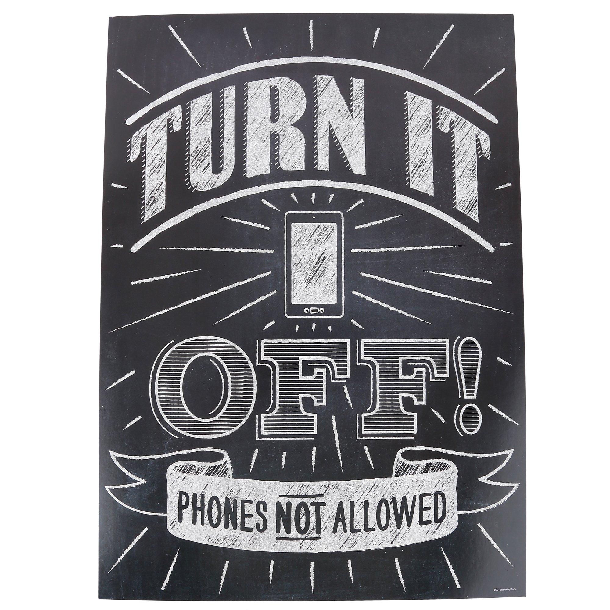 Turn It Off Cell Phone Motivational Poster, 13.25 x 19 Inches, 1 Piece ...