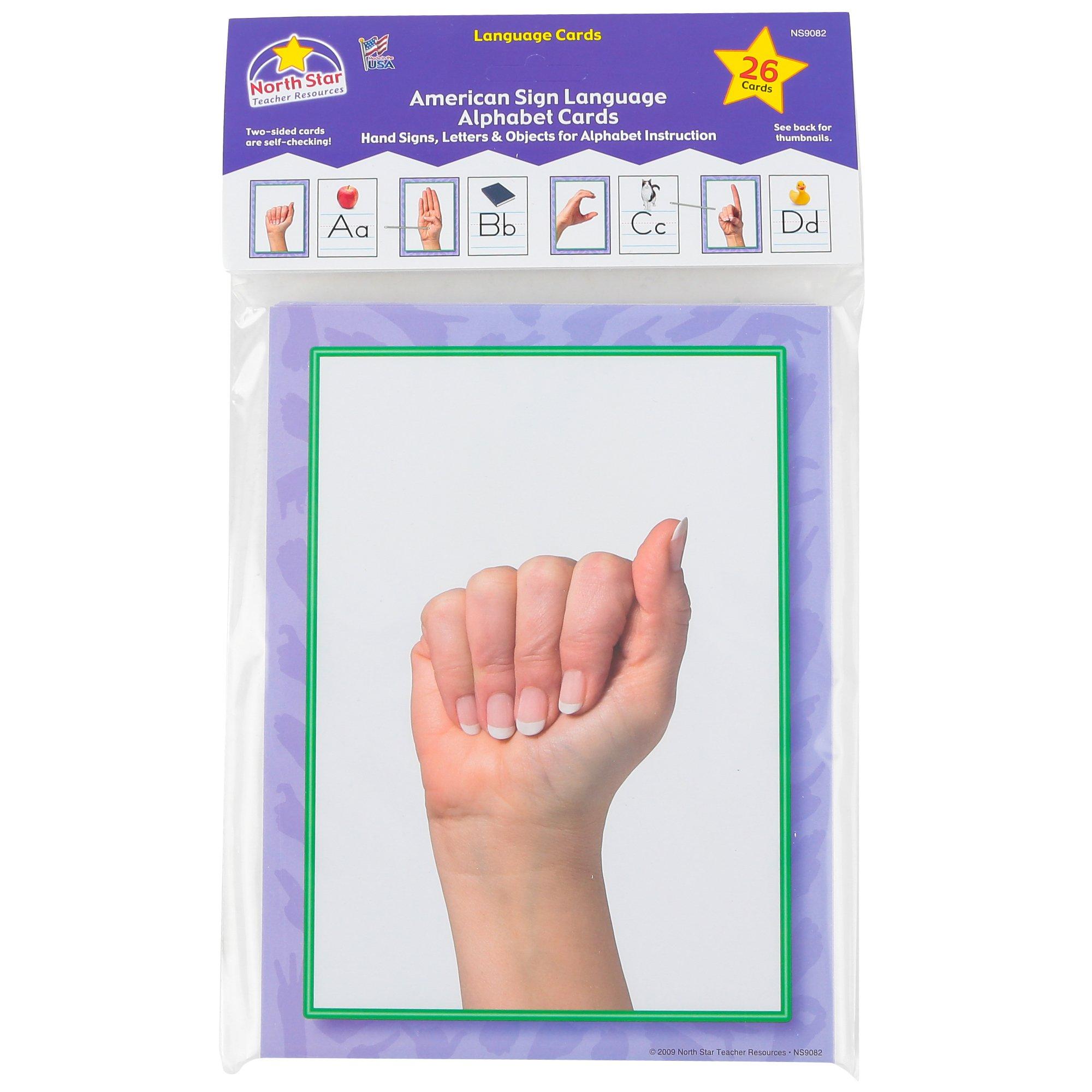 American Sign Language Alphabet Cards, 26 Pieces, PreK-12 | Mardel ...