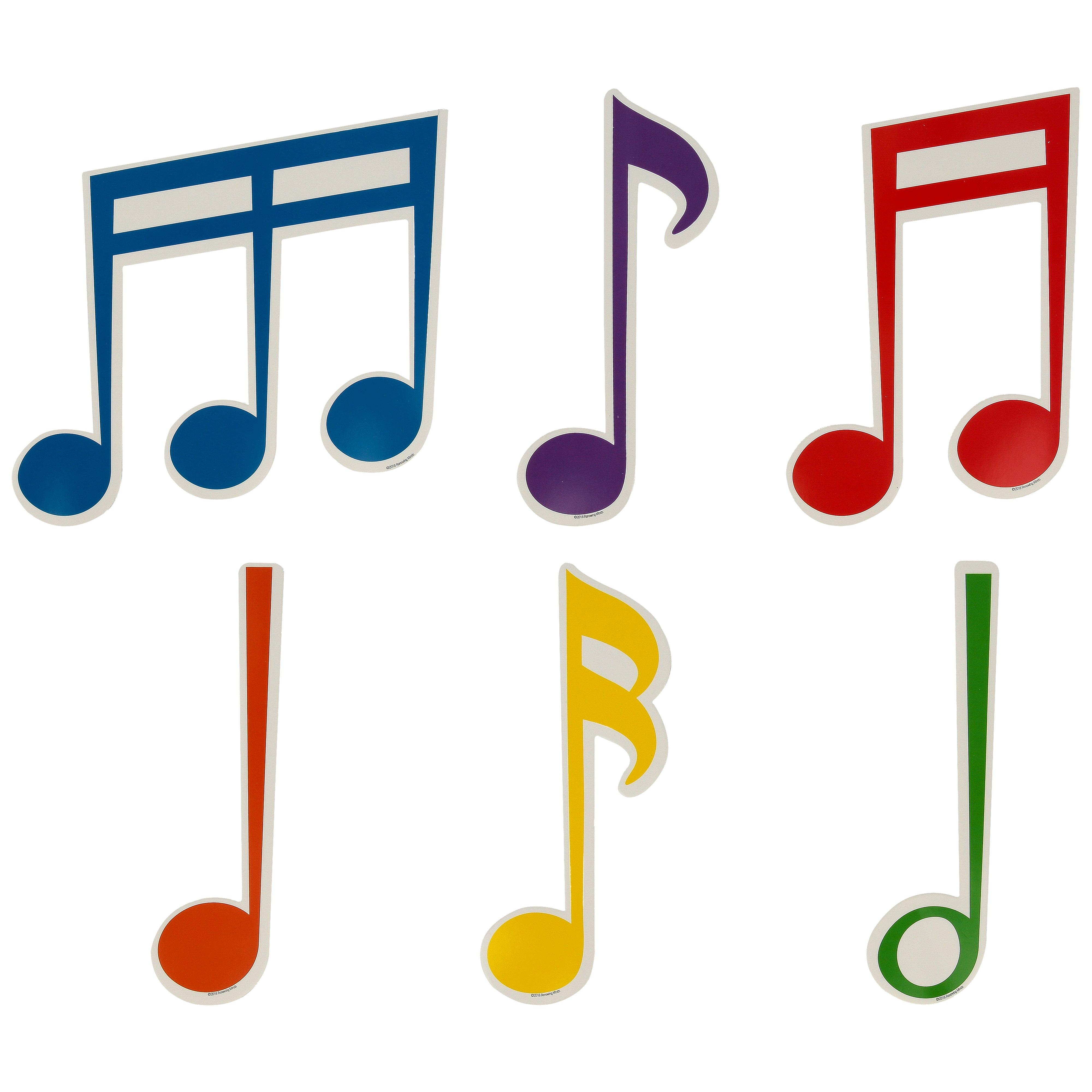 Renewing Minds, Large Music Notes Cutouts, 6 Inches, 36 Pieces | Mardel ...