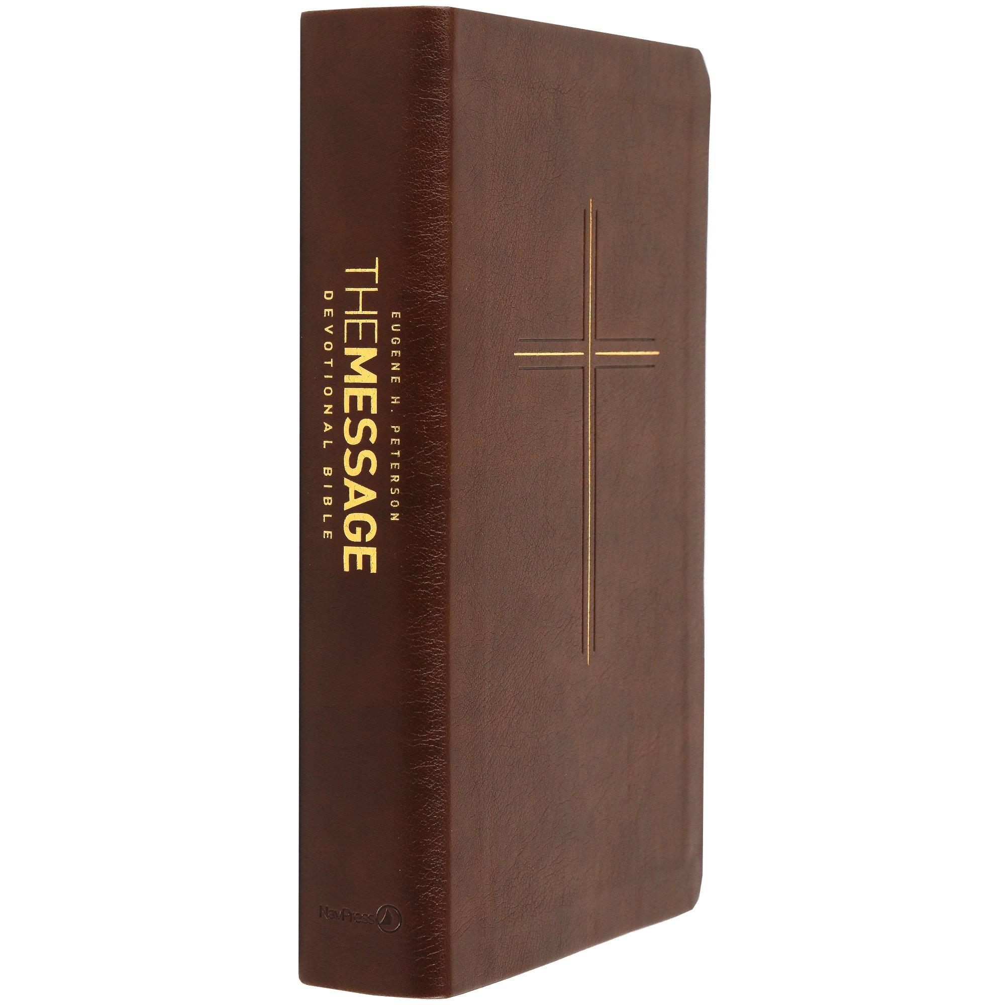MSG The Message Devotional Bible, Imitation Leather, Brown | Mardel ...