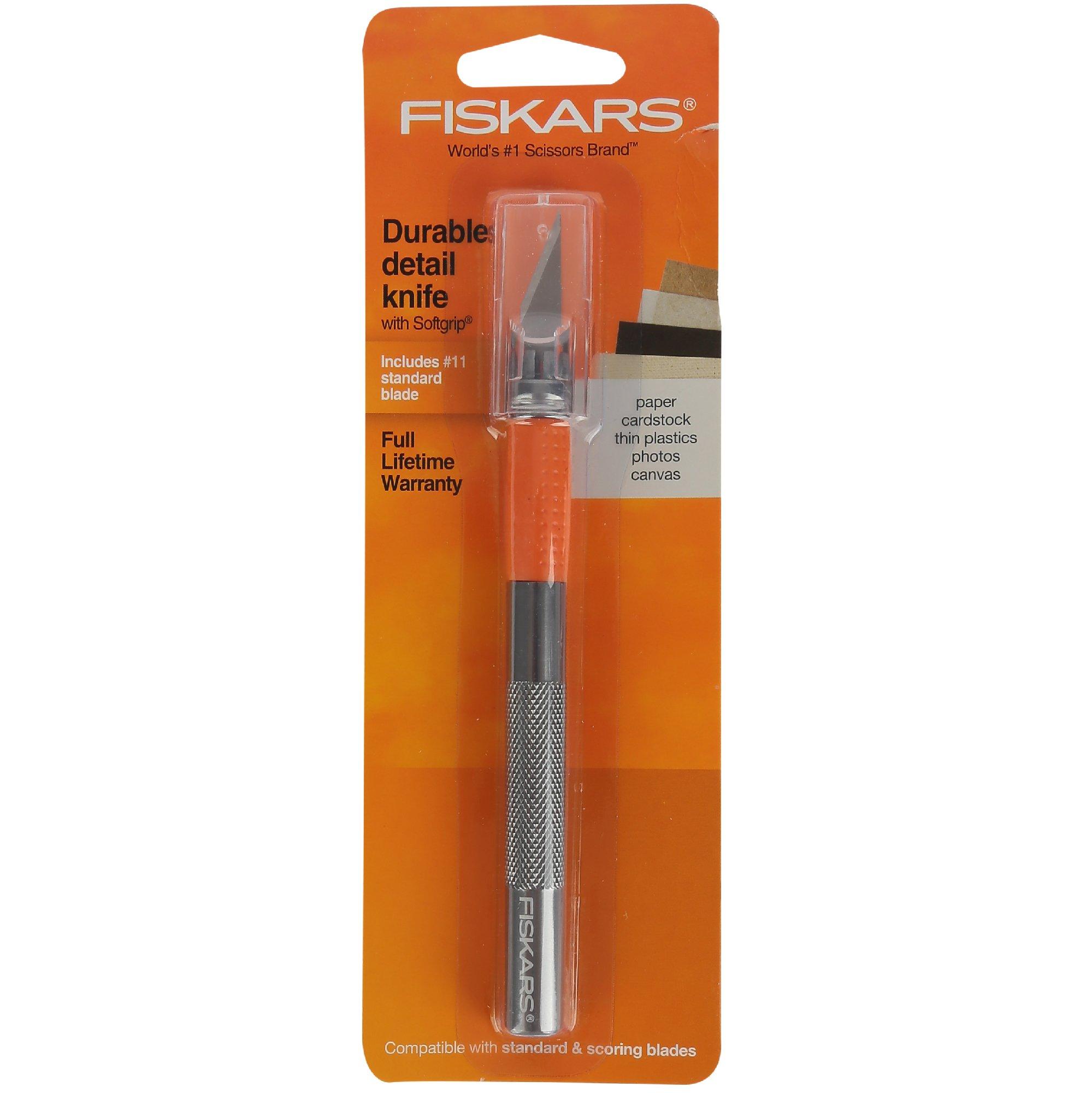 Fiskars, Diecast Heavy-Duty Craft Knife, Blue and Orange, 6 inches ...