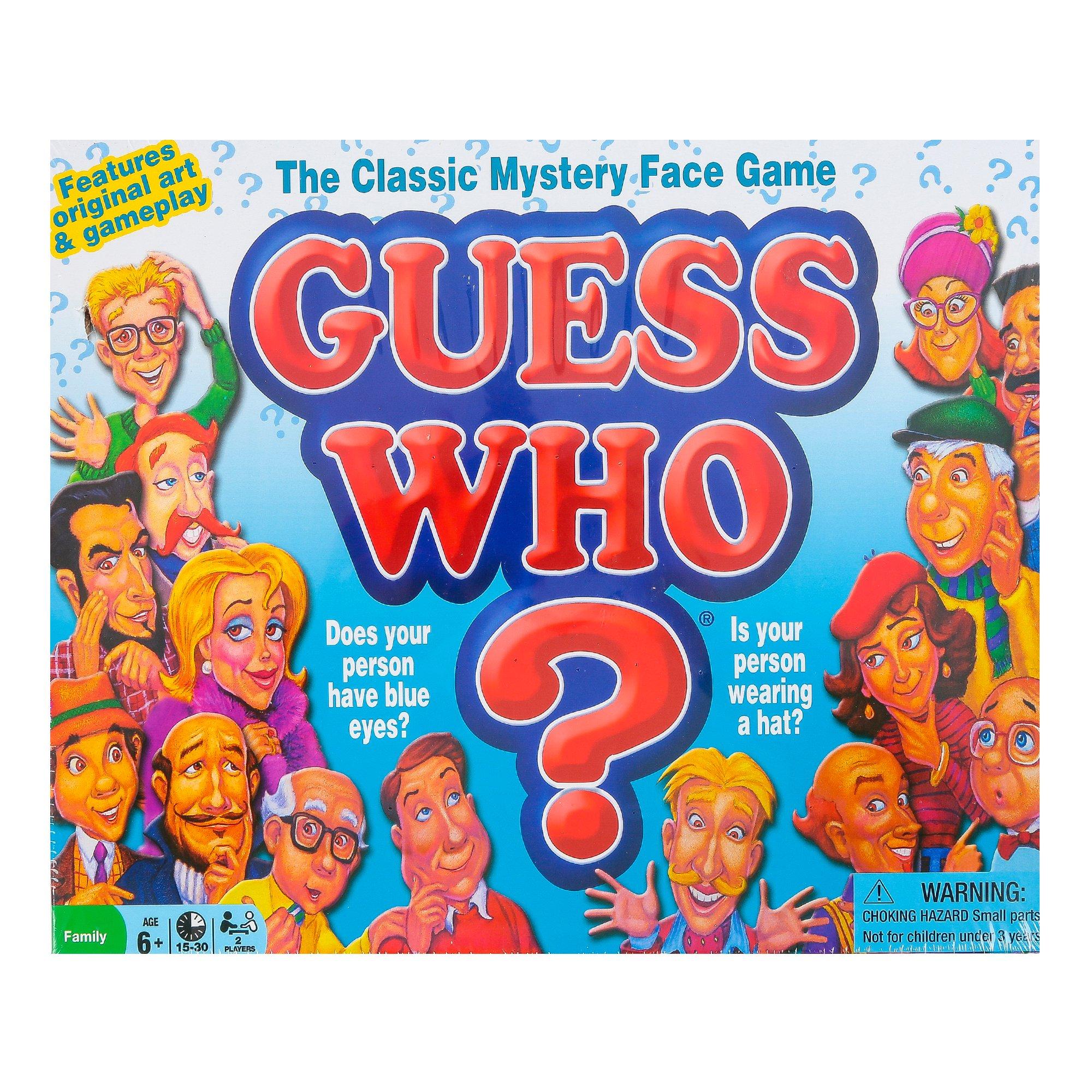 Guess Who: The Classic Mystery Face Game, 2 Players, Ages 6 & Older ...