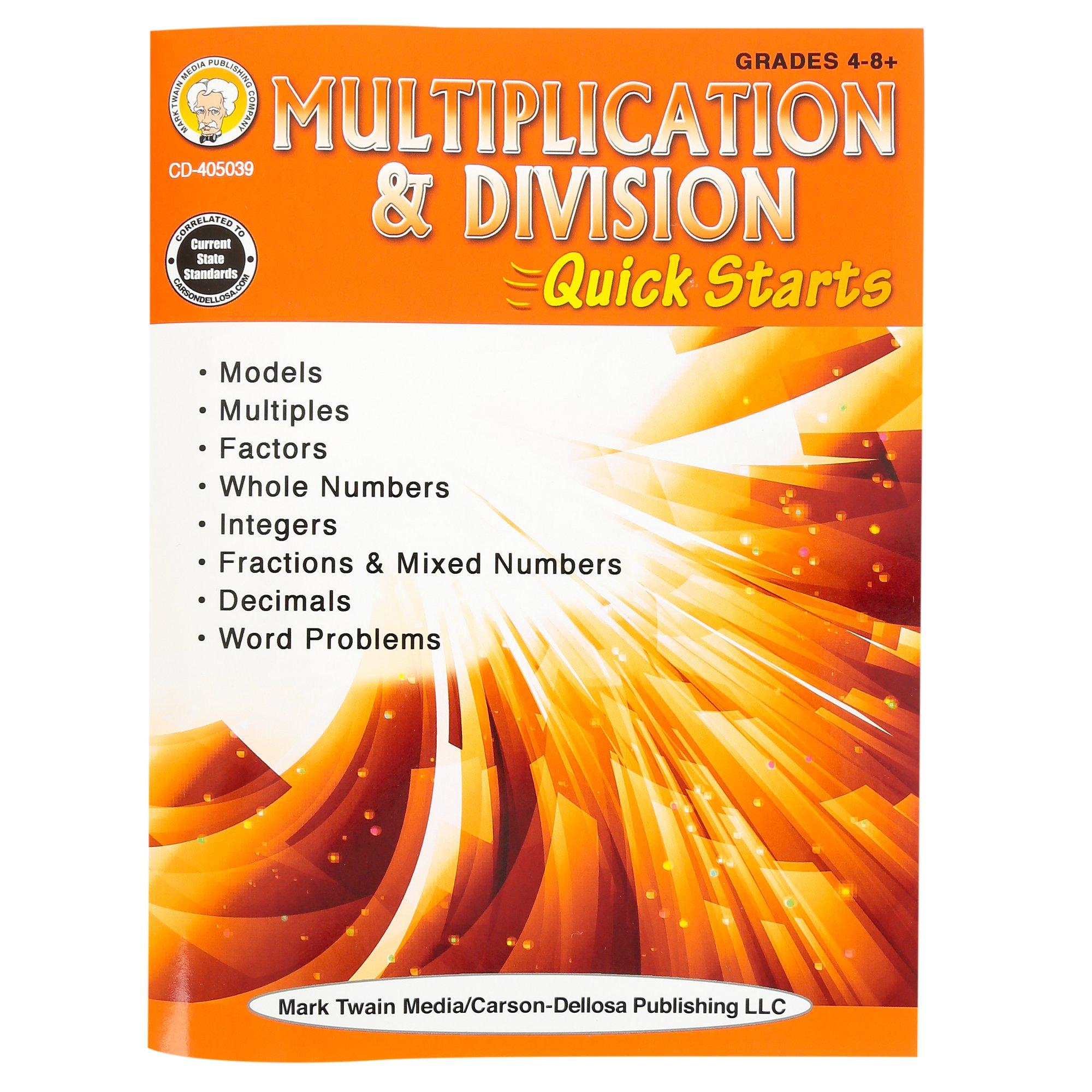 Multiplication & Division Quick Starts Workbook, Grade 4 and up ...
