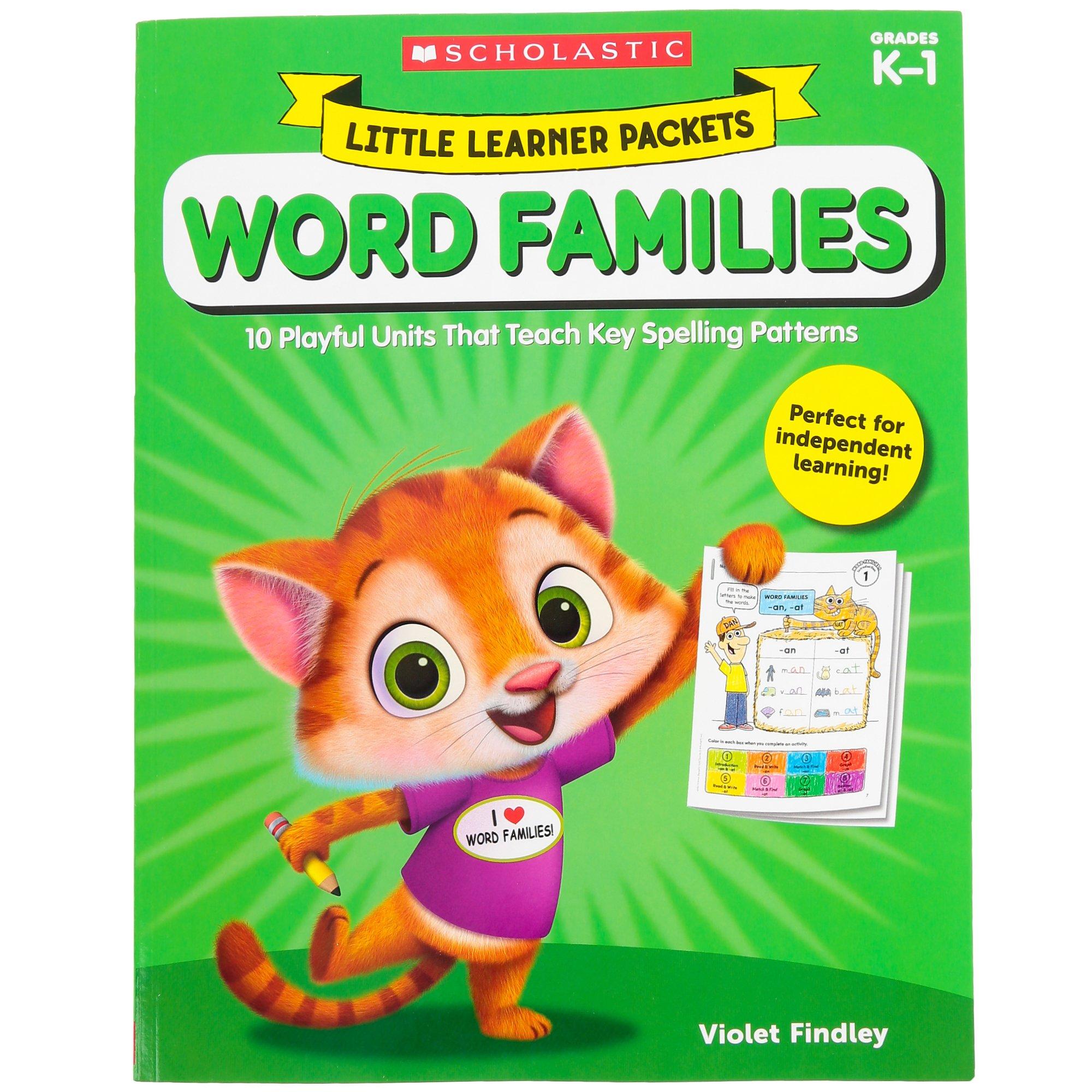 Little Learner Packets: Word Families Activity Book, Grades PreK-K ...