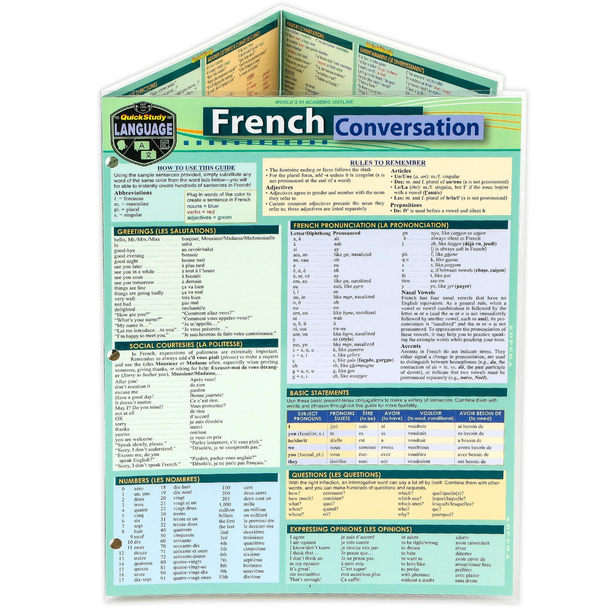 BarCharts French Conversation Quick Study Academic Guide, Grades 4 ...