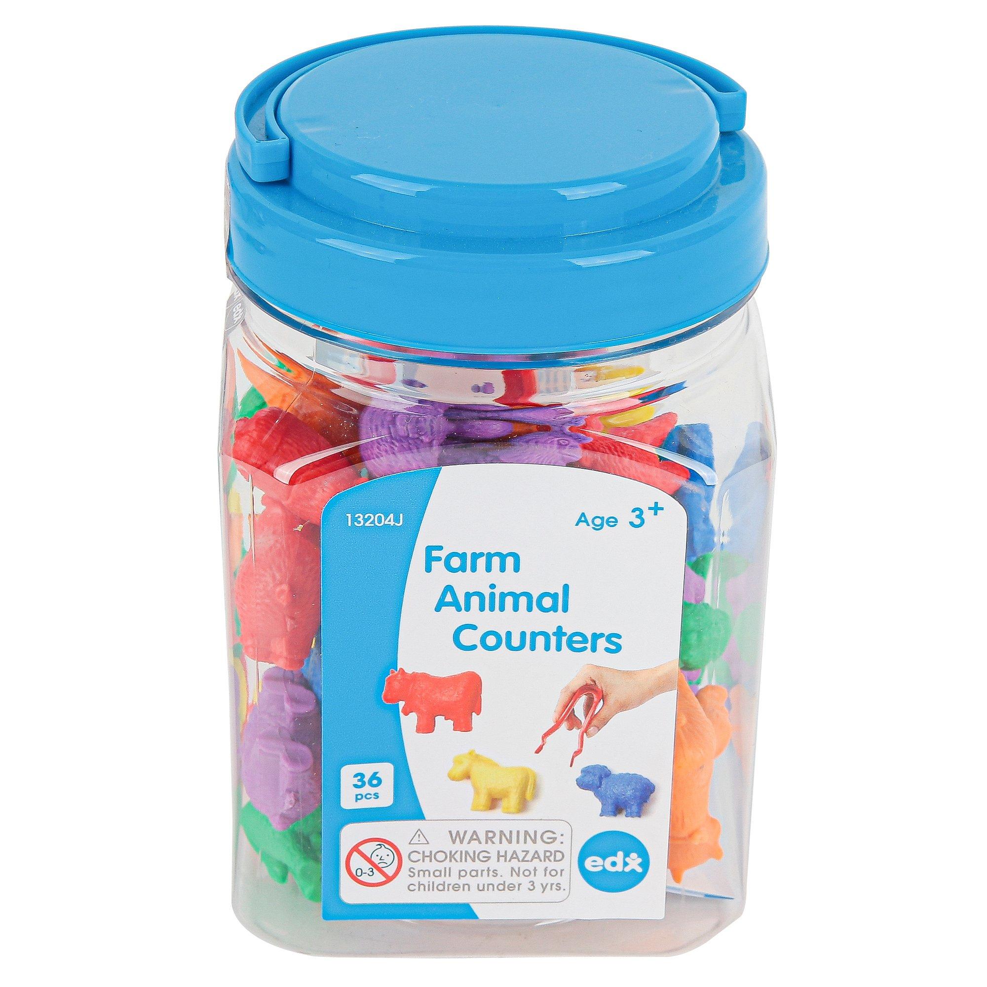 Farm Animal Counters Mini Jar Set 36 Pieces, Grades PreK to 1 | Mardel ...