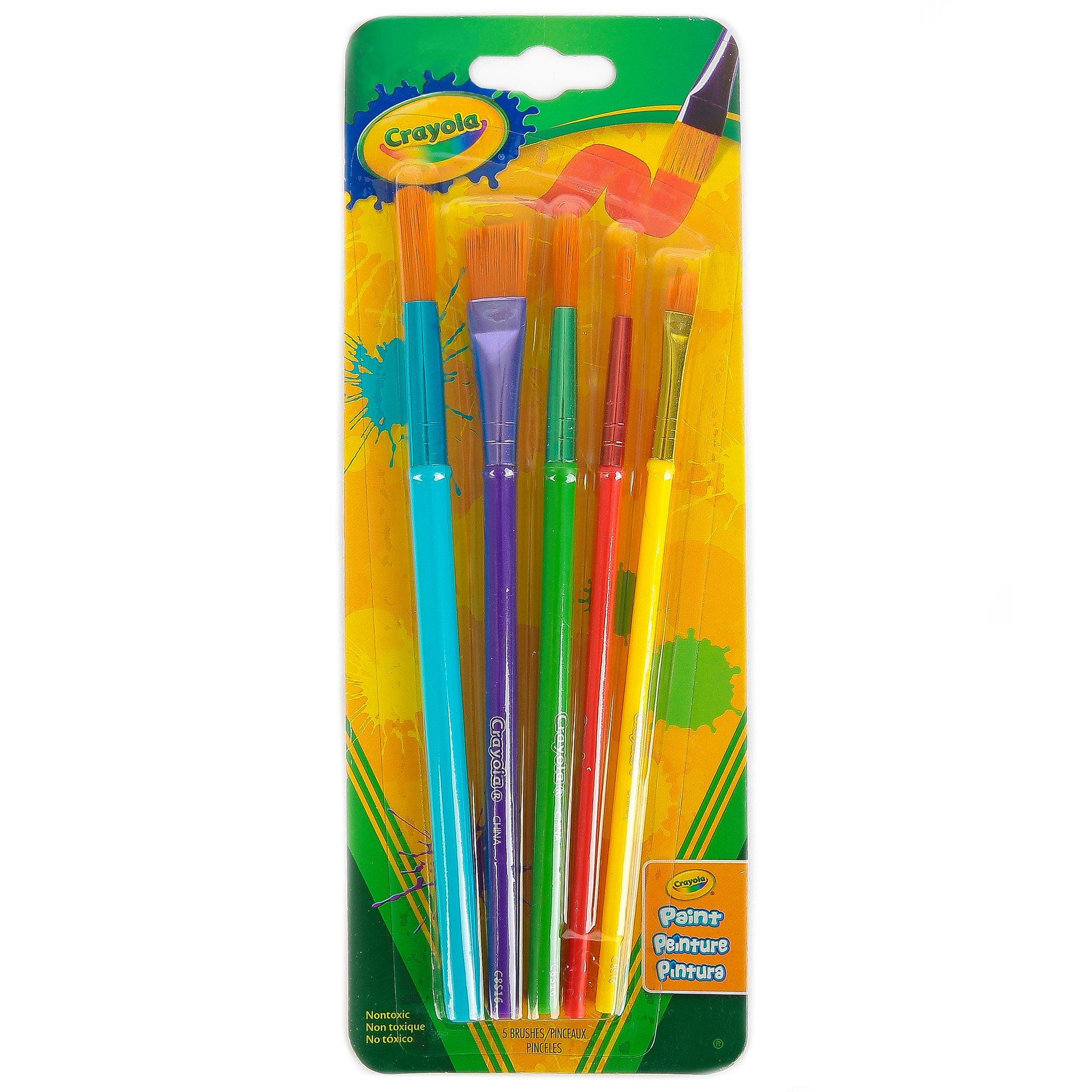 Crayola, Paint Brush Set, 5 Count, Assorted Colors, Ages 3 and up ...
