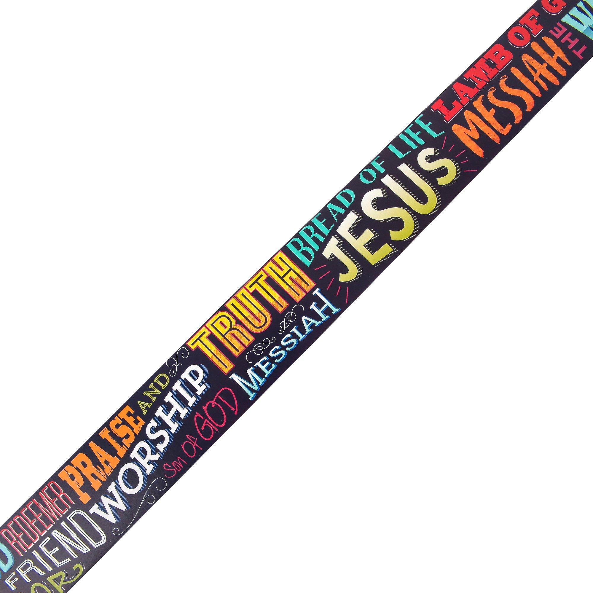Names of God on Black Straight Border, 38 Feet | Mardel | 3797529