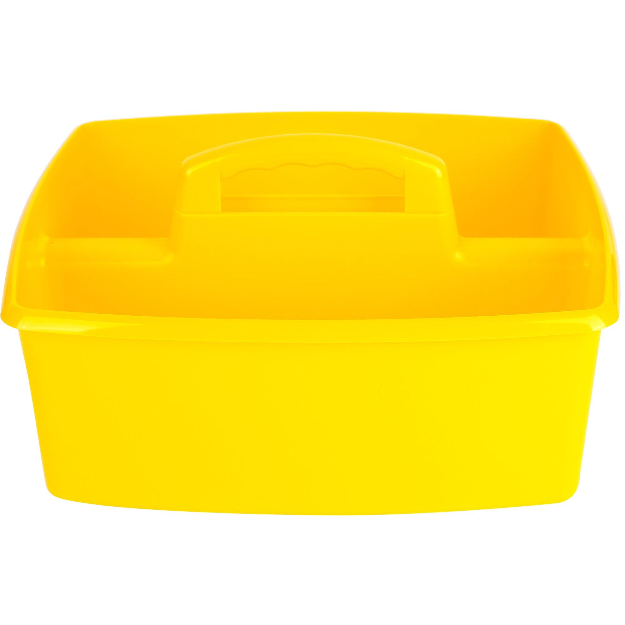Yellow 2-Compartment Caddy, Plastic, 13 x 11 x 6.38 Inches, 1 Piece ...