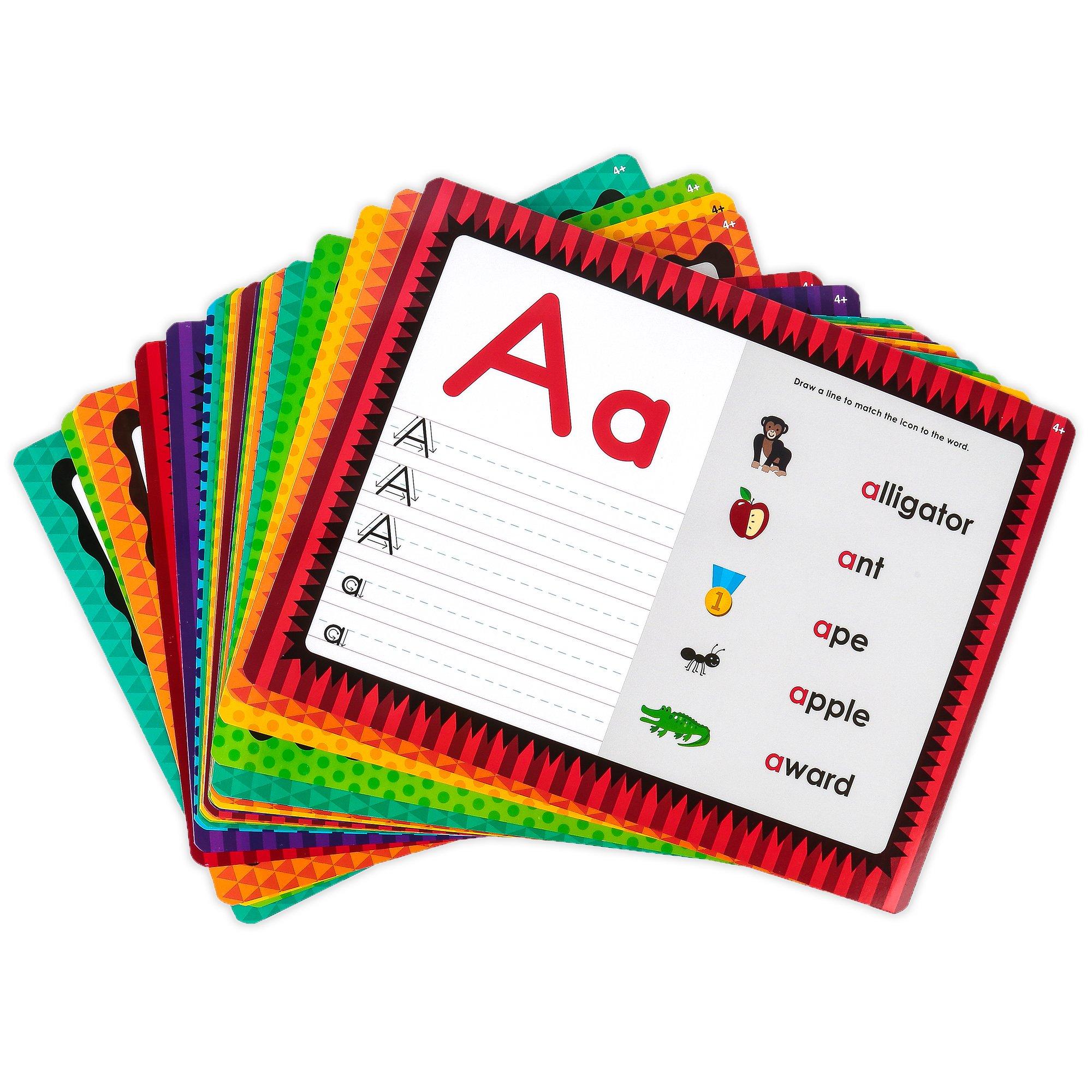 The Brainery, Alphabet Writing Mats, 9 x 12 inches, 1 Each of 26 Cards ...