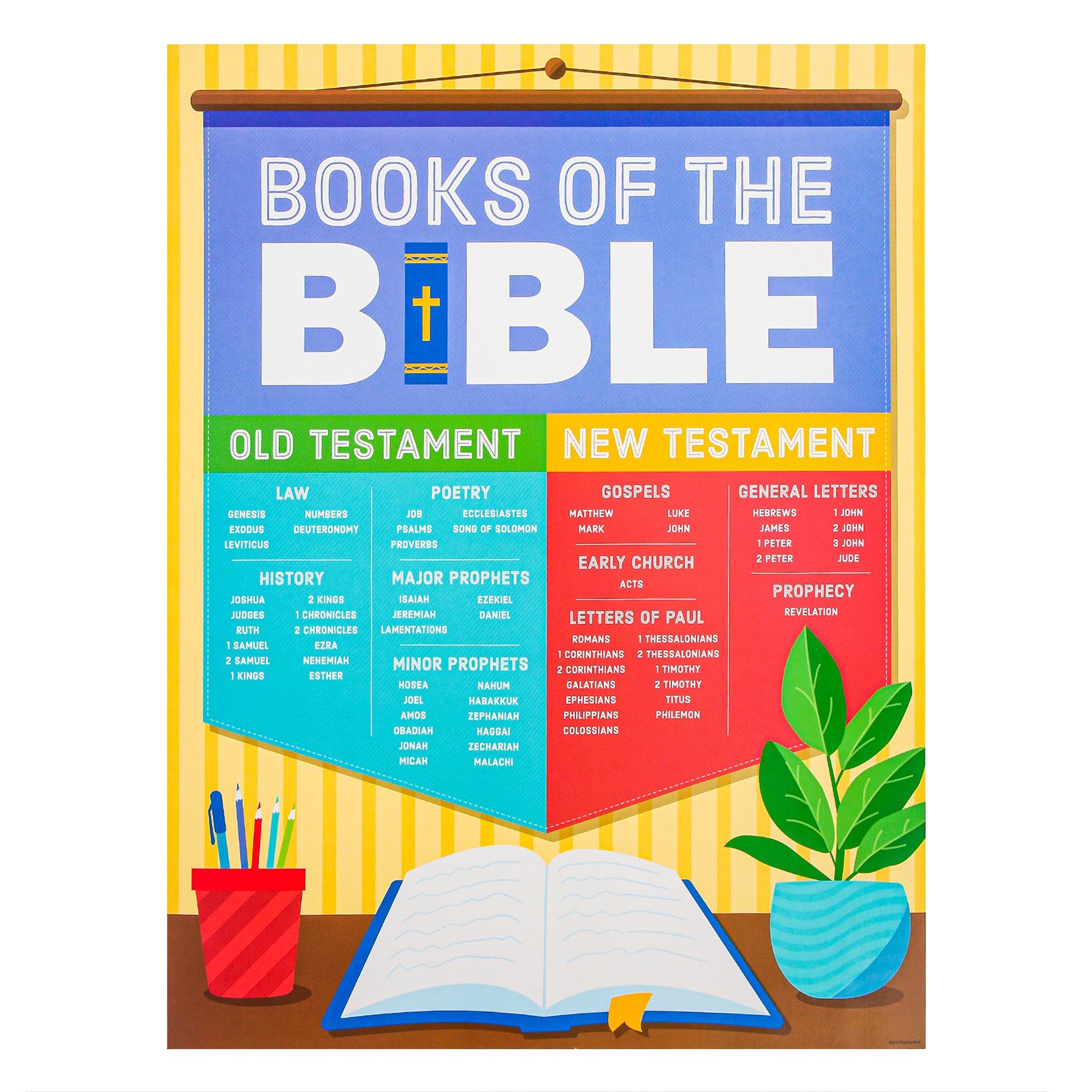 Books of the Bible Chart, 17 x 22 Inches, 1 Piece, Grades K-5 | Mardel ...