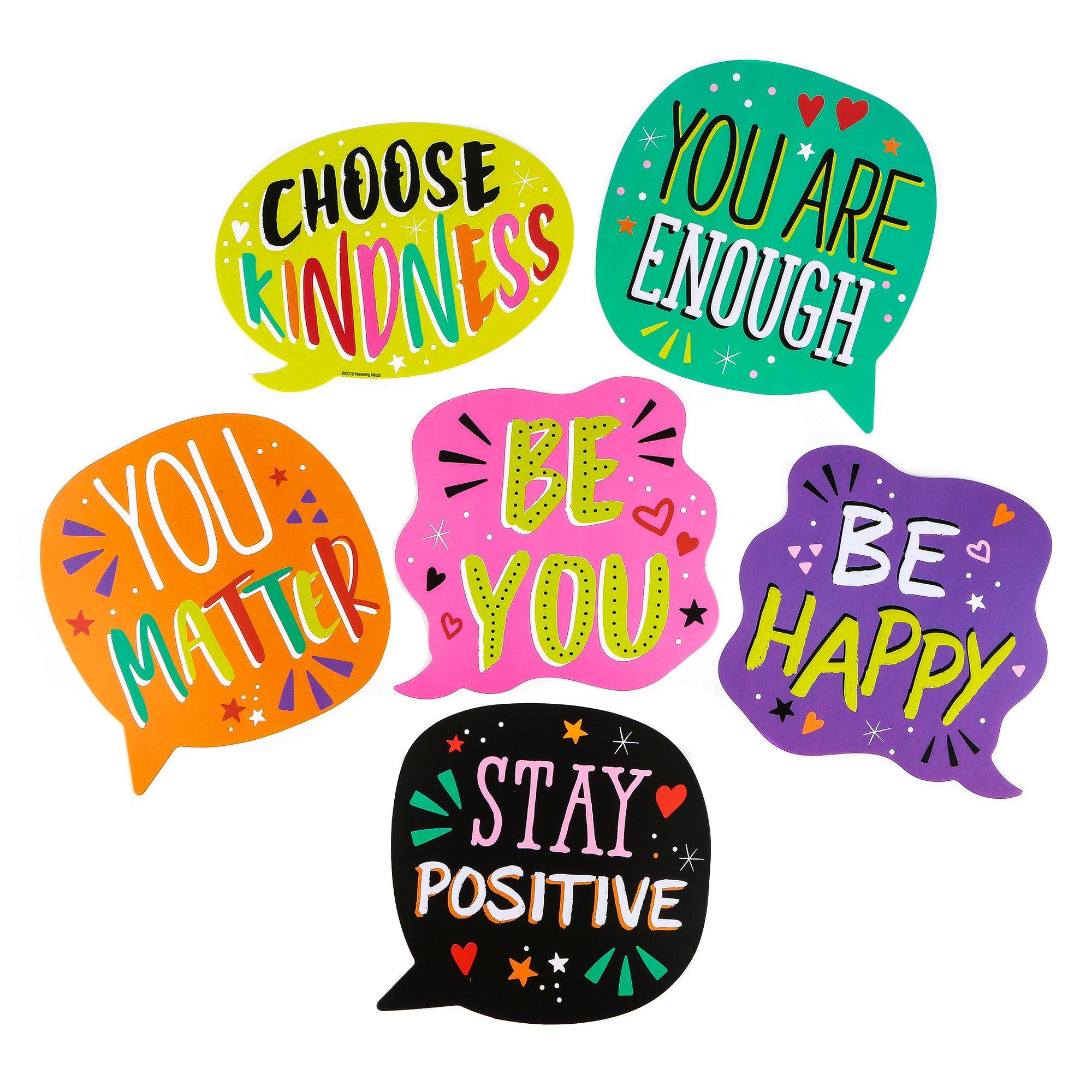 Positive Mindset Large Cutouts, 6 inches, 36 Pieces | Mardel | 3814811