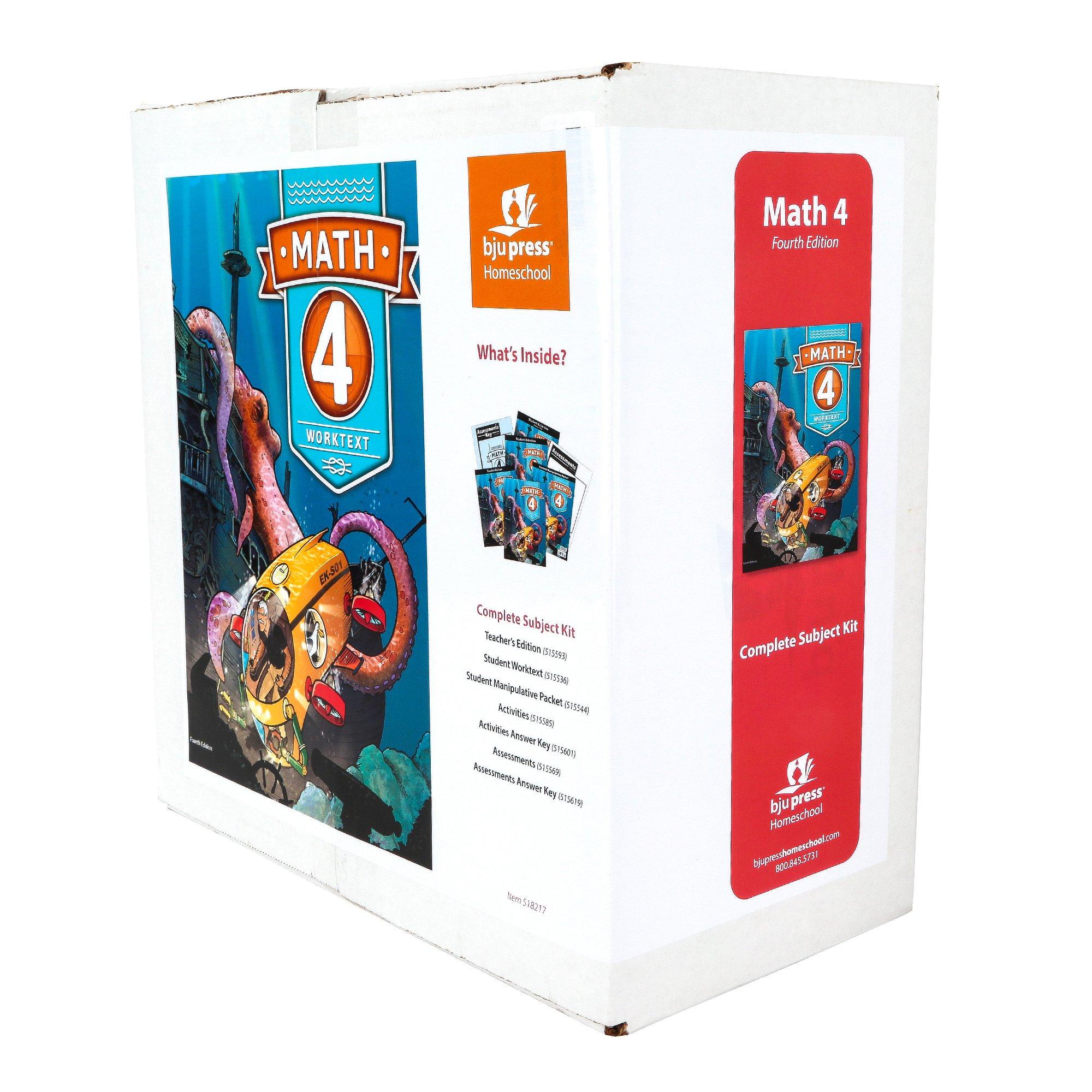 BJU Press Math 4 Complete Subject Kit, 4th Edition, Grade 4 | Mardel ...