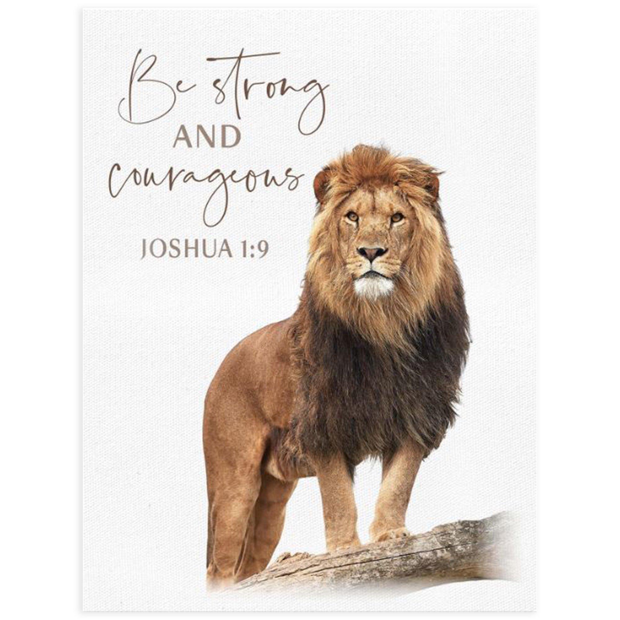 Be Strong and Courageous Canvas Wall Decor, 12 x 15 3/4 x 3/4 Inches ...