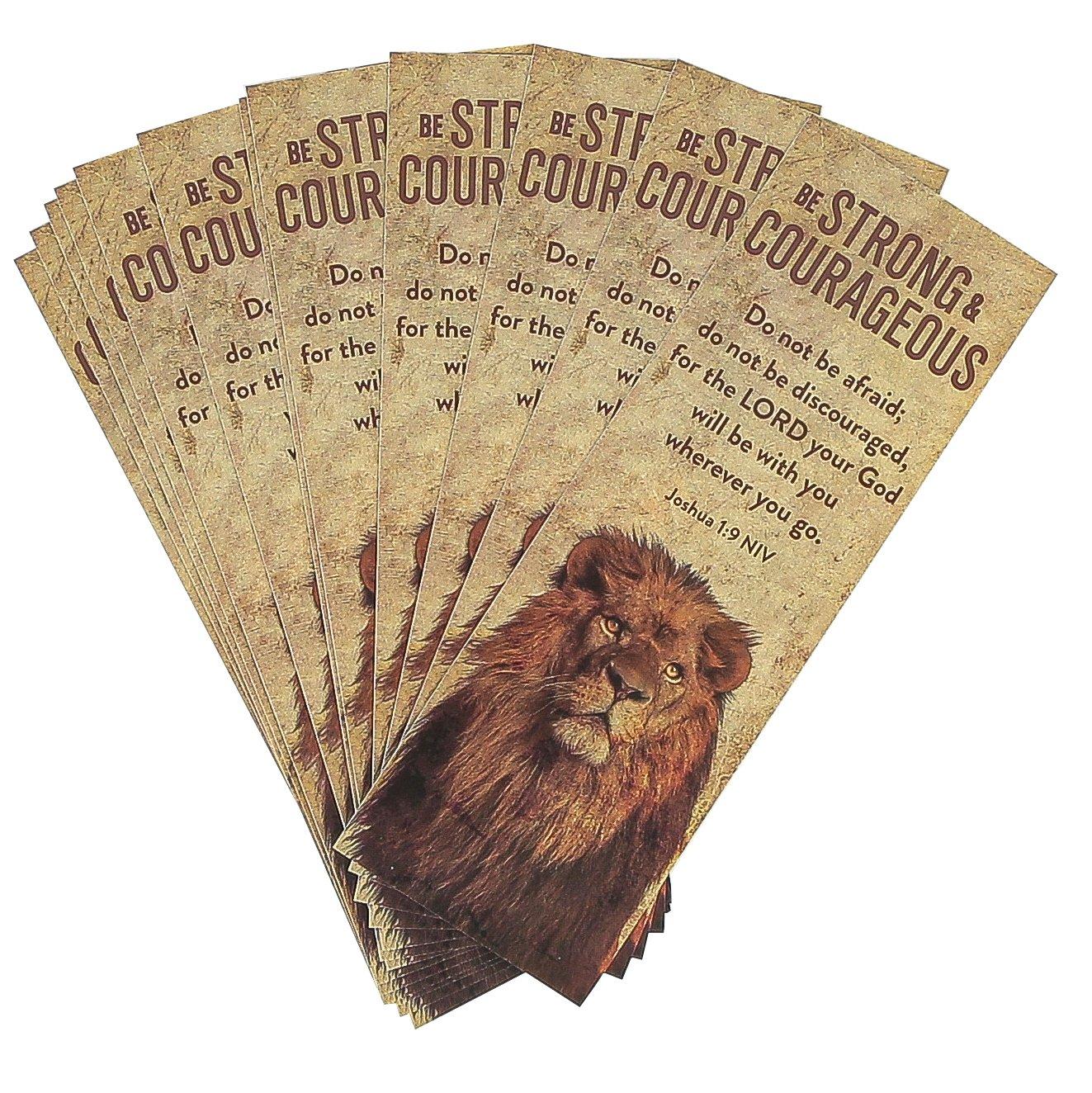 Joshua 1:9 Be Strong & Courageous Lion Bookmarks, 25 Bookmarks | Mardel ...