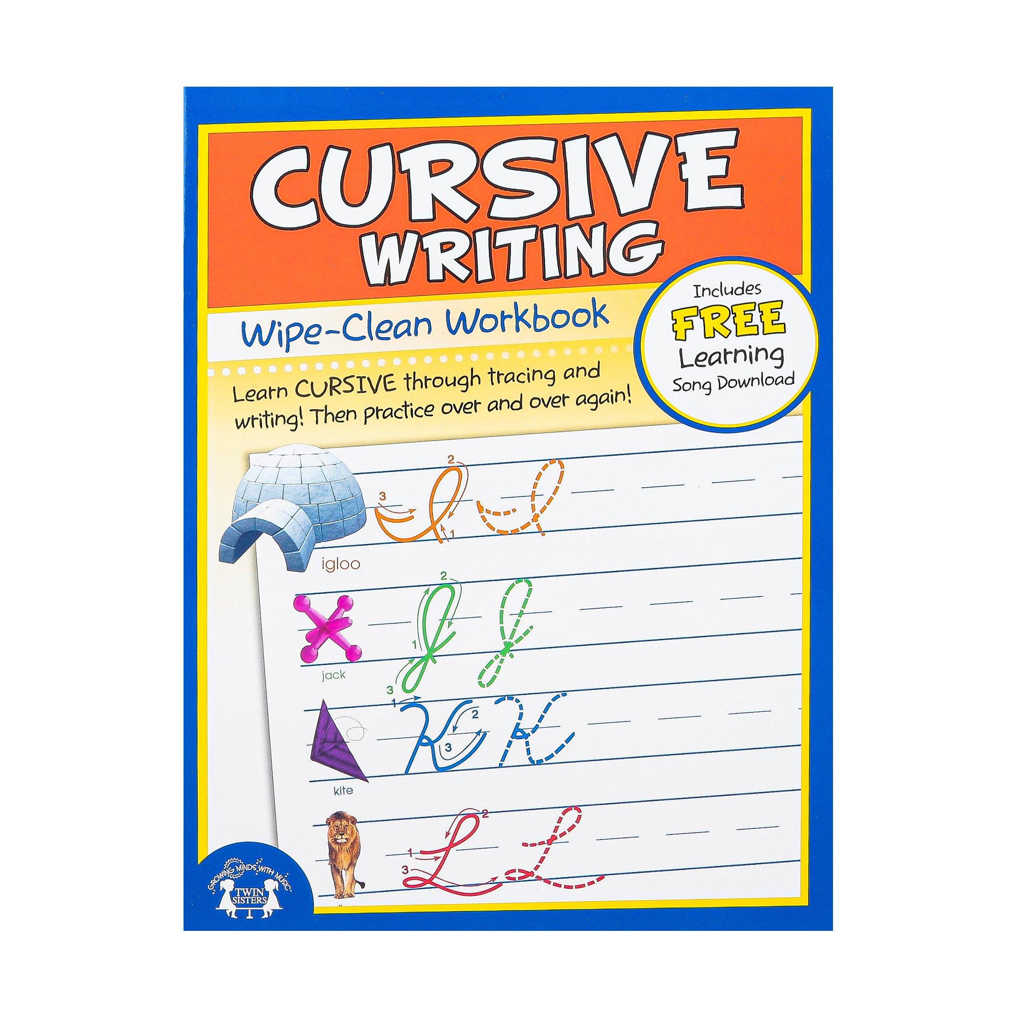 Cursive Writing Wipe-Clean Activity Book, 12 Pages, Grades 3-5 | Mardel ...
