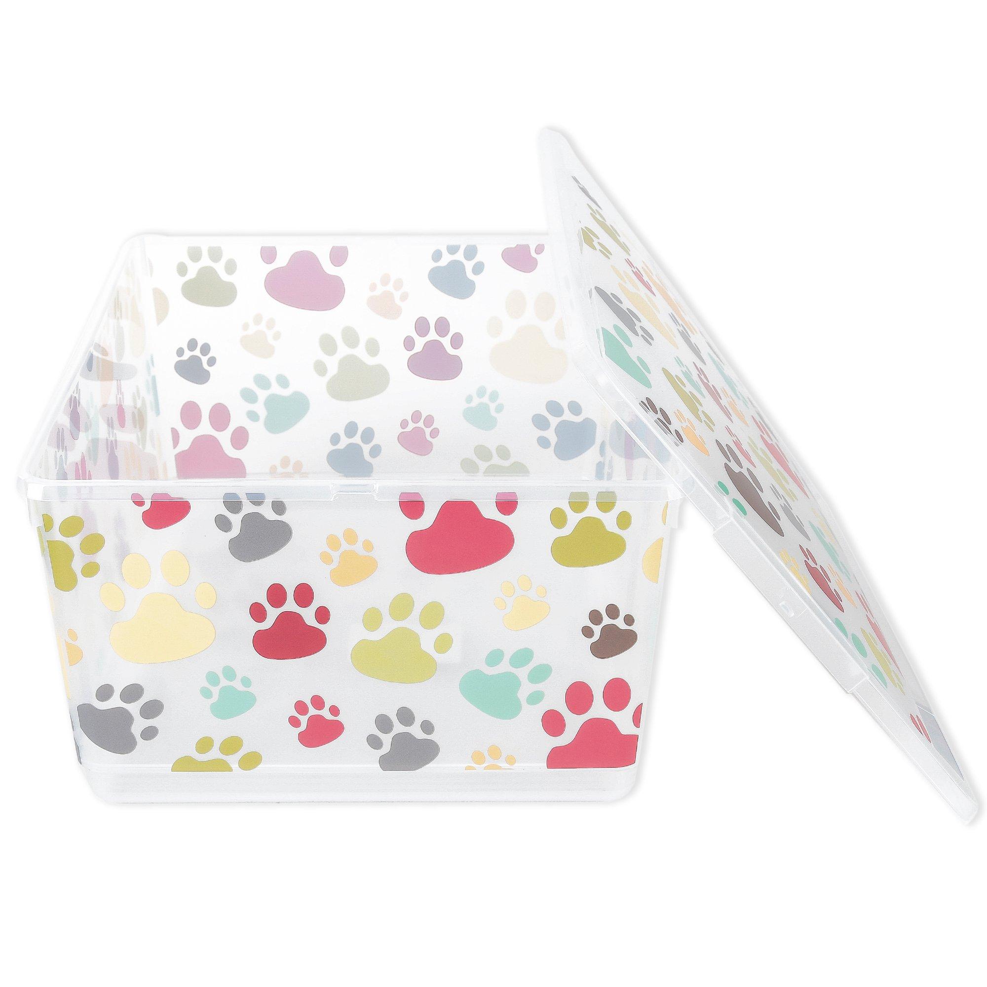 Paw Prints Storage Container with Lid, 2 Pieces | Mardel | 3865086