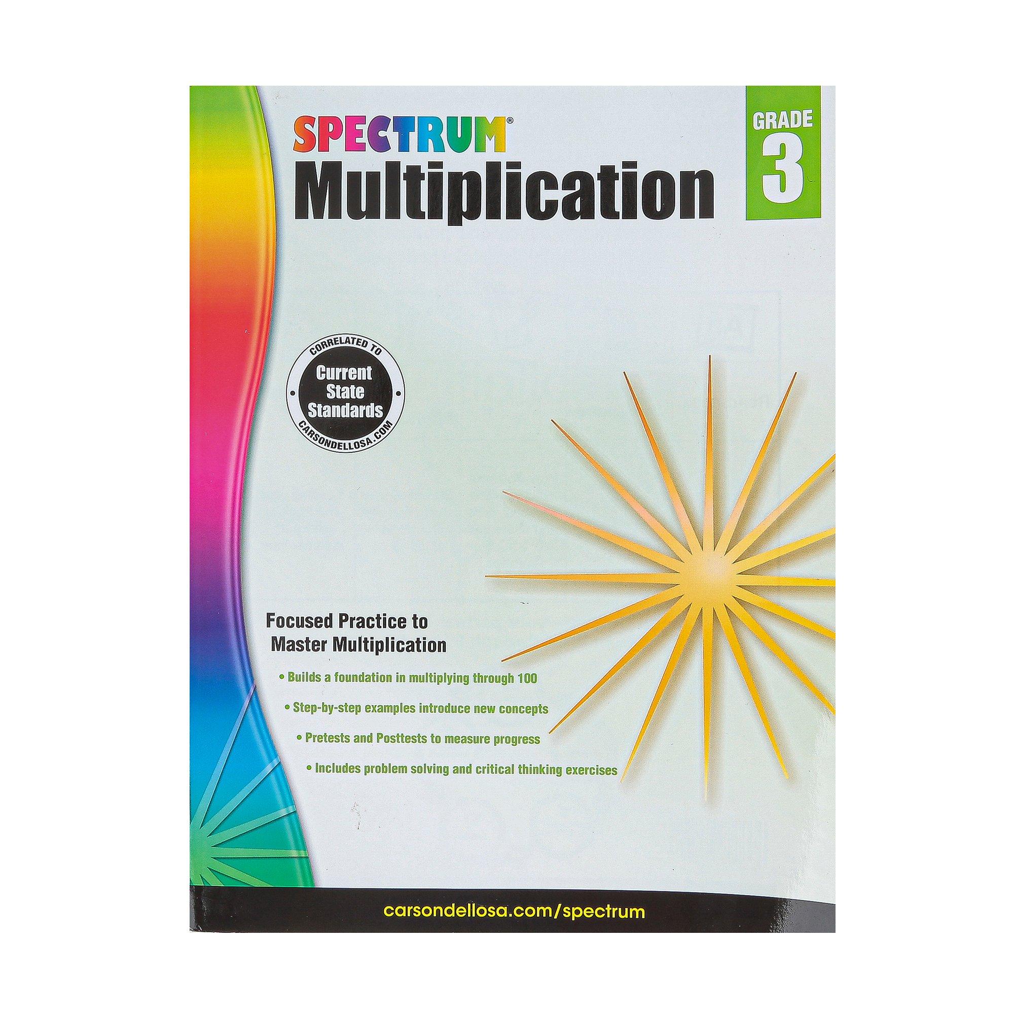 Spectrum Multiplication Workbook, Grade 3, 96 Pages, Ages 8-9 | Mardel ...