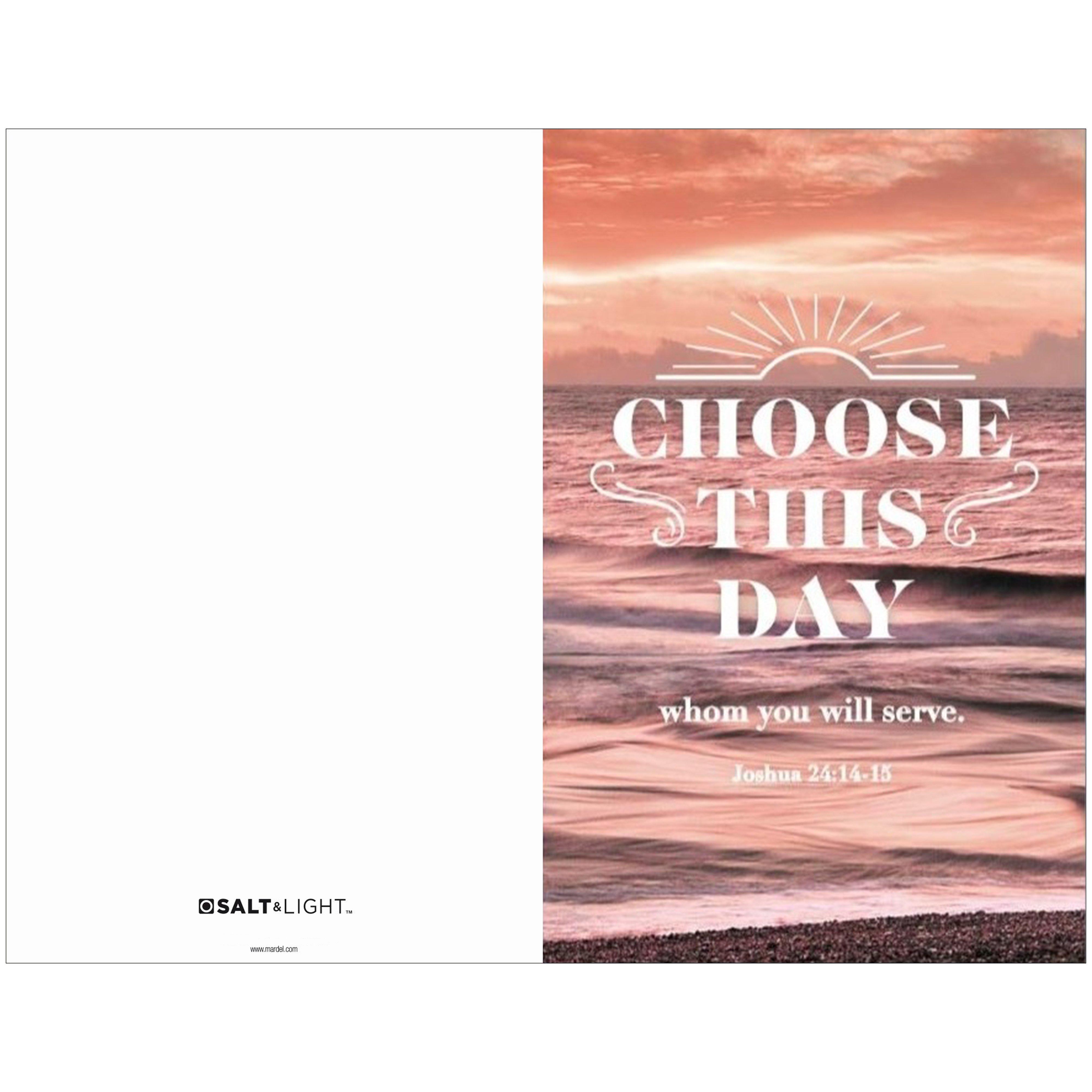 Joshua 24:14-15 Choose This Day Church Bulletins, 100 Count | Mardel ...