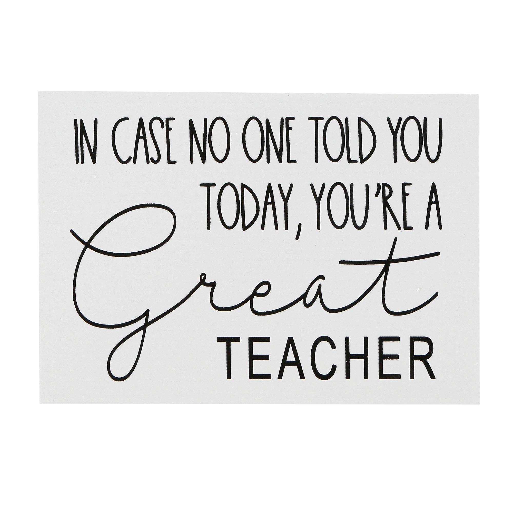 You're A Great Teacher Wall Decor, Wood, White, 5 1/2 x 1 1/8 inches ...
