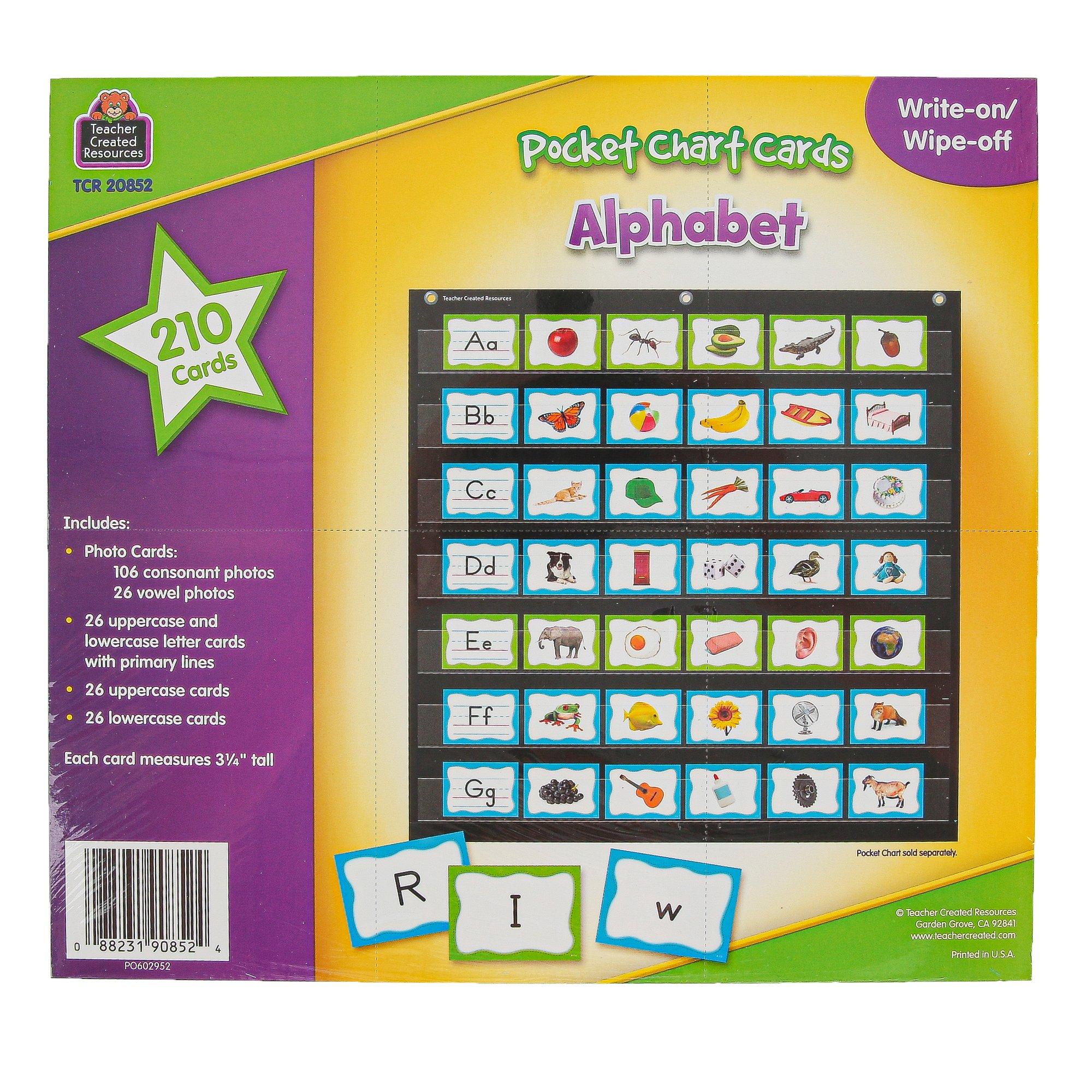 ABC Flash Cards Alphabet Learning Pocket Chart - & Letter Tracing ...