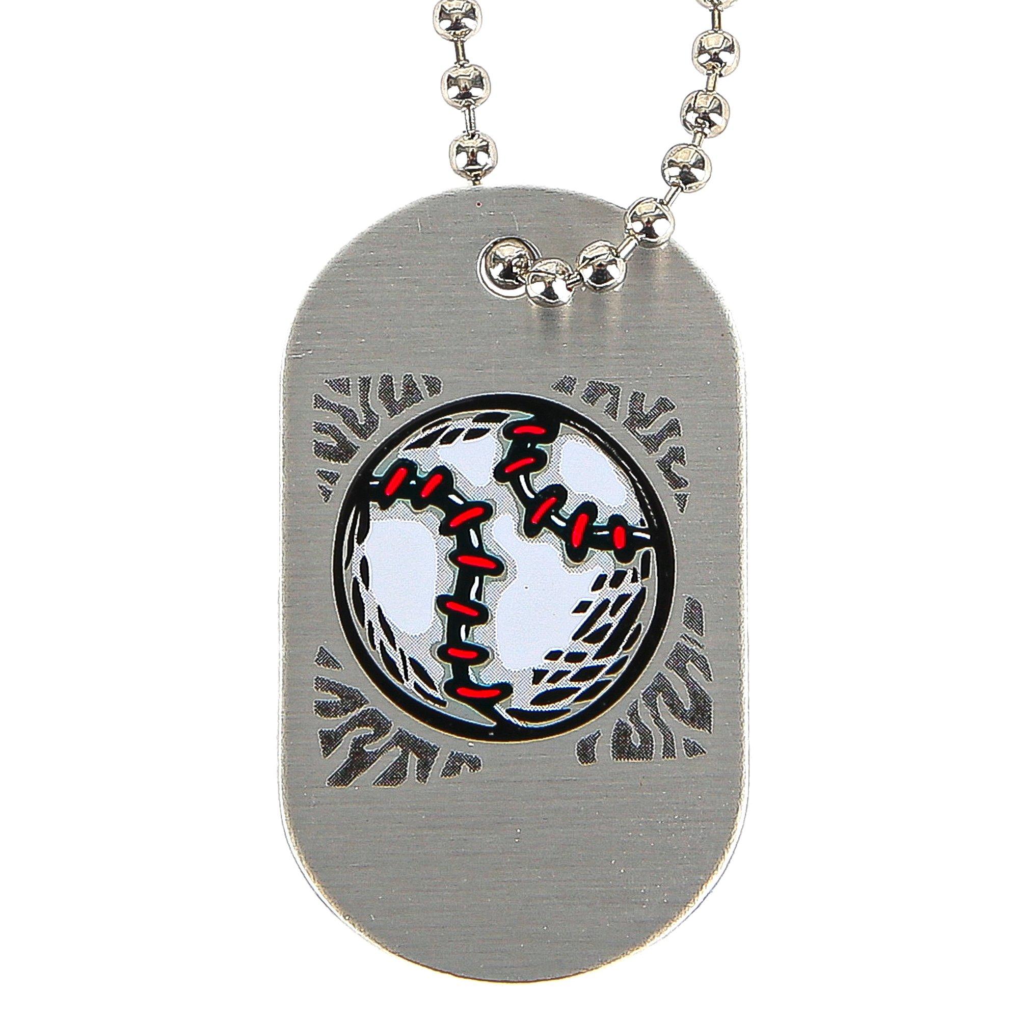 Philippians 4:13 Baseball Dog Tag Necklace, 22 Inches | Mardel | 3929155