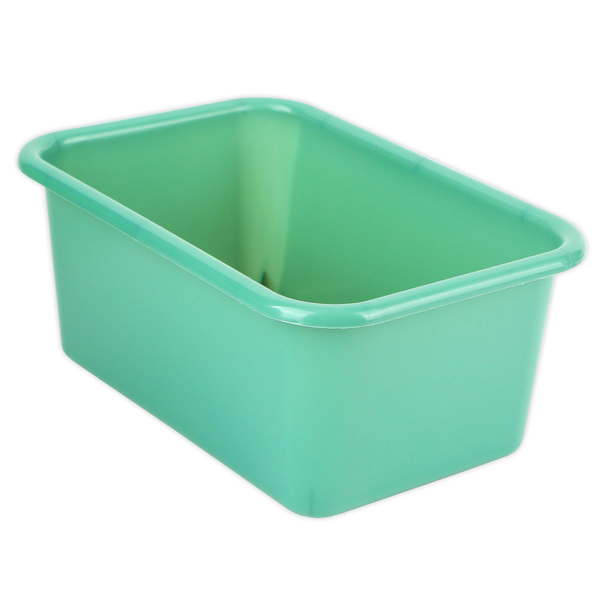 Eucalyptus Green Small Plastic Storage Bin, 11.38 x 7.75 x 5 Inches ...