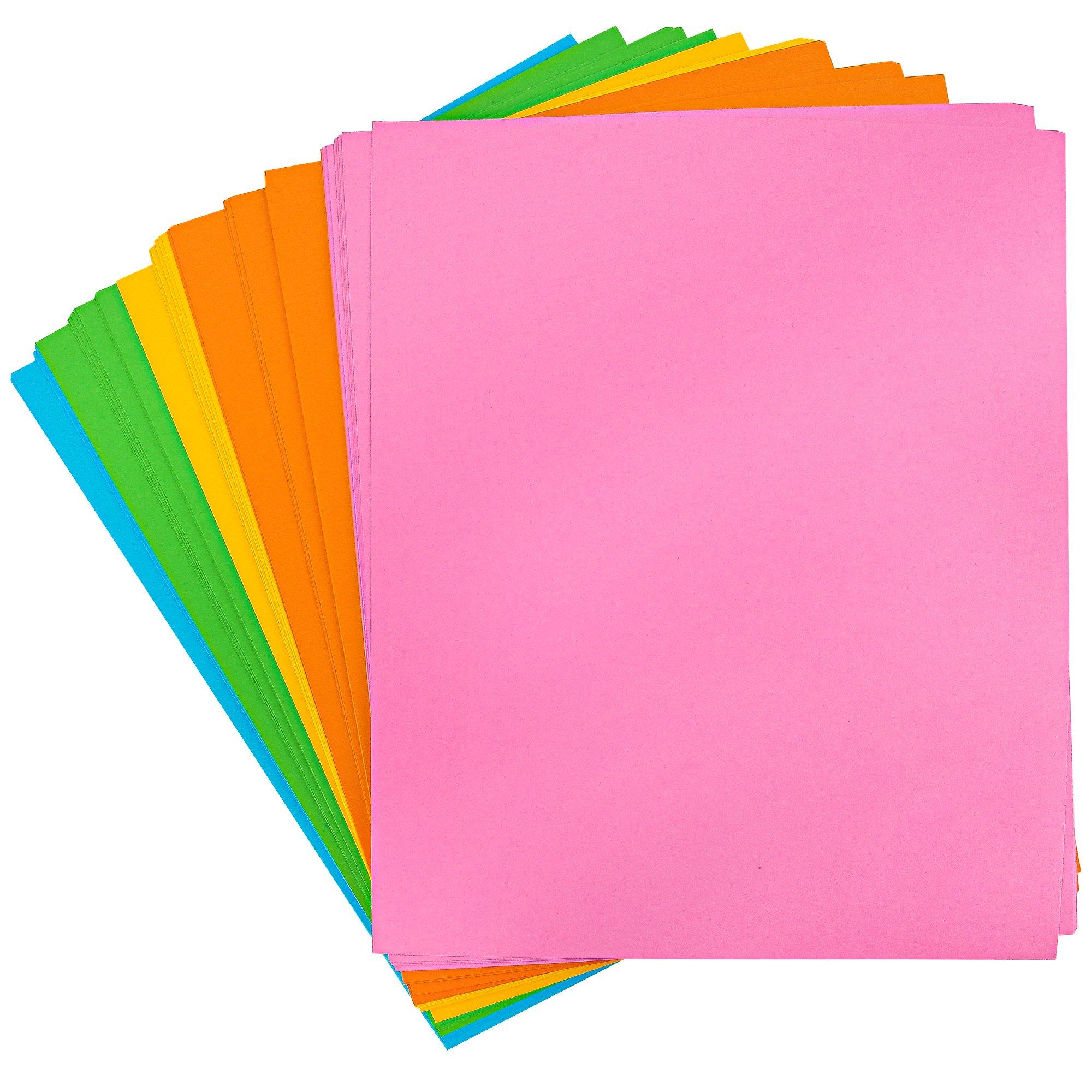 Bright Cardstock Paper, 5 Colors, 8 1/2 x 11 Inches, 50 Sheets | Mardel ...