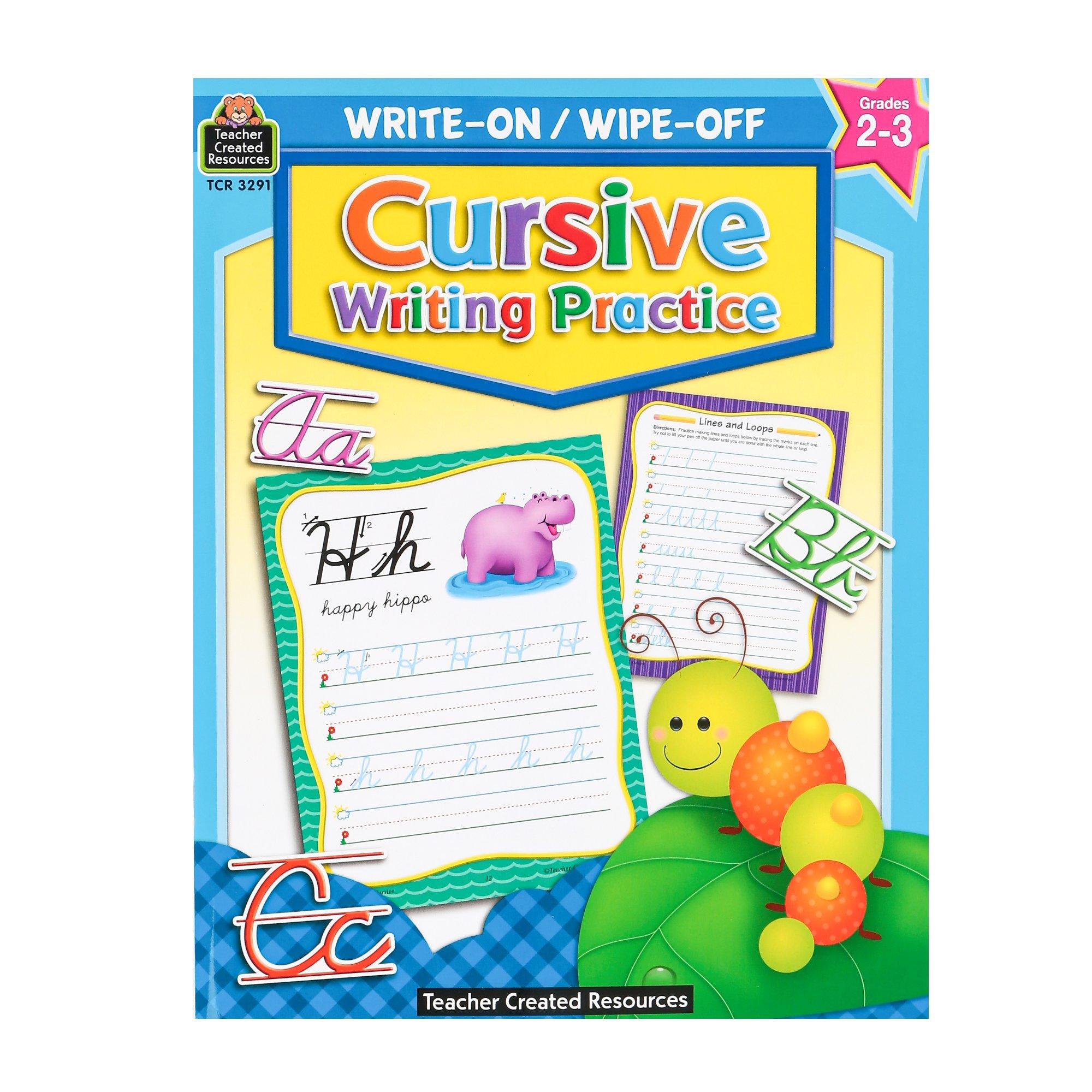 Write On/Write Off Cursive Writing Practice Book, 32 Pages, Grades 2-3 ...