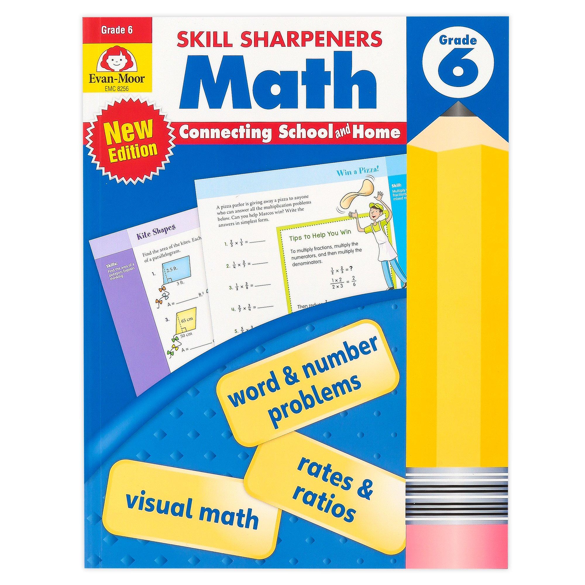 Skill Sharpeners Math Activity Book, 144 Pages, Grade 6 | Mardel | 3946605