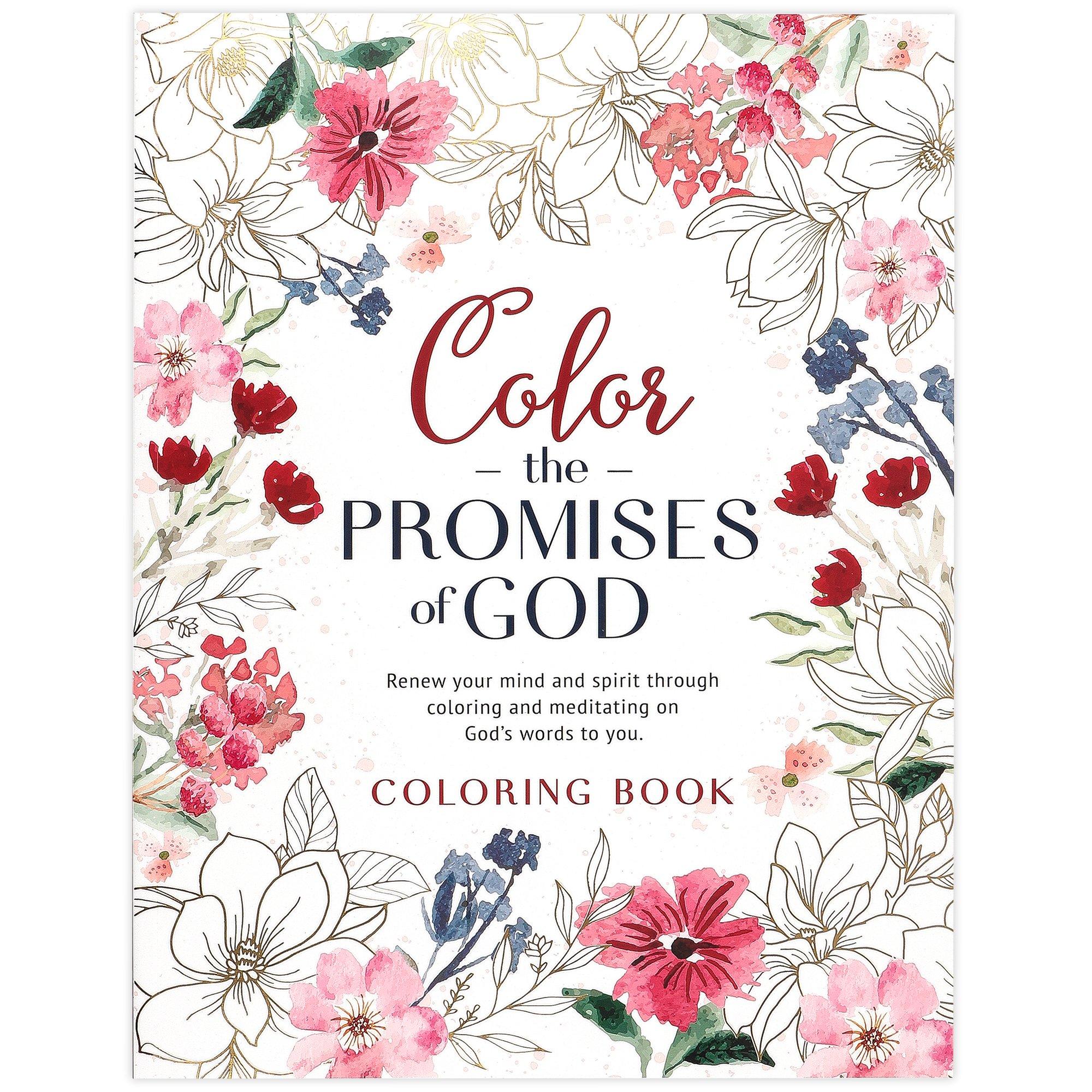 Color the Promises of God Coloring Book, 8 x 5 1/2 Inches, 128 Pages ...