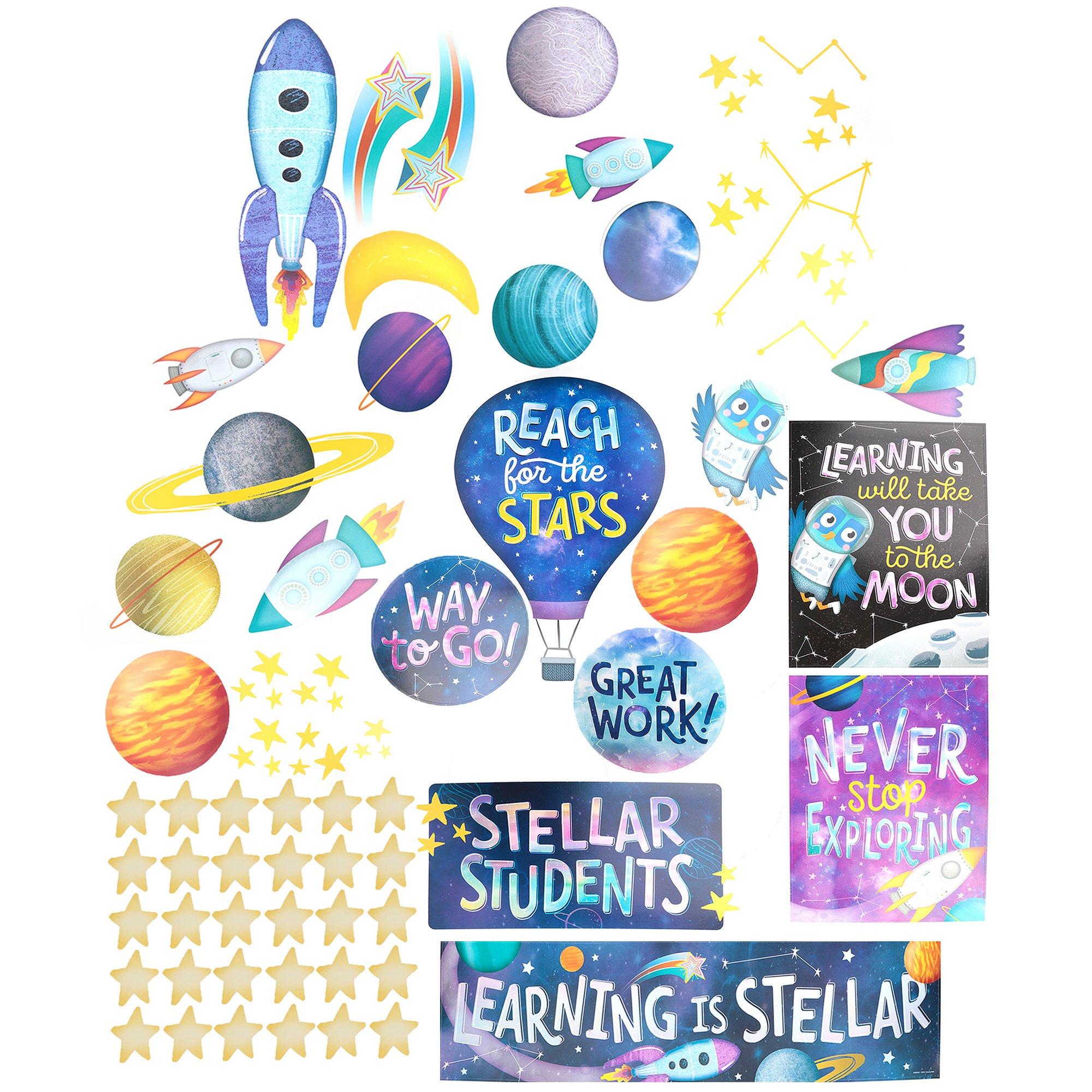 Outer Space Bulletin Board Set, 65 Pieces | Mardel | 3962032