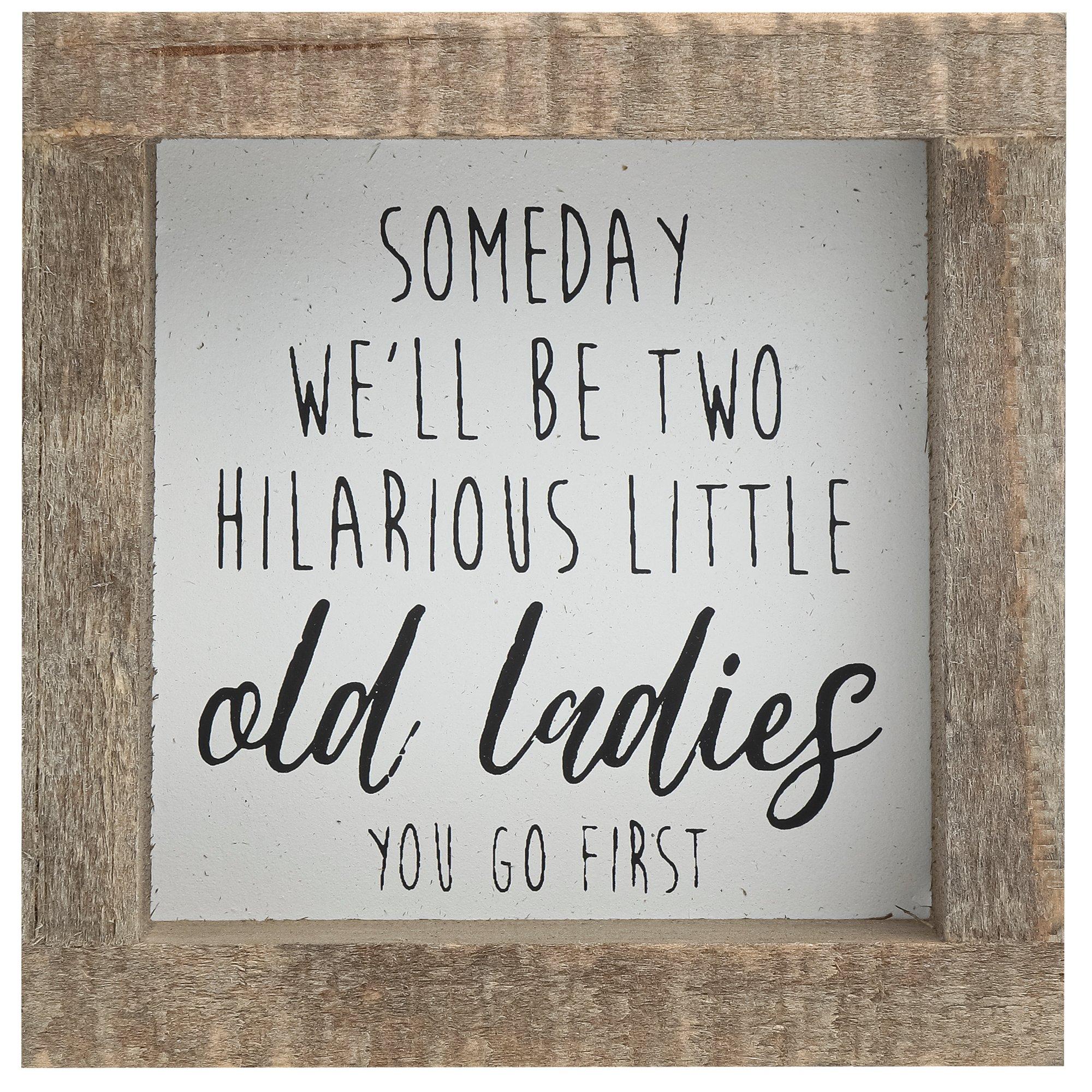 Blossom Bucket, Hilarious Little Old Ladies Wall Plaque, 4 x 4 Inches ...