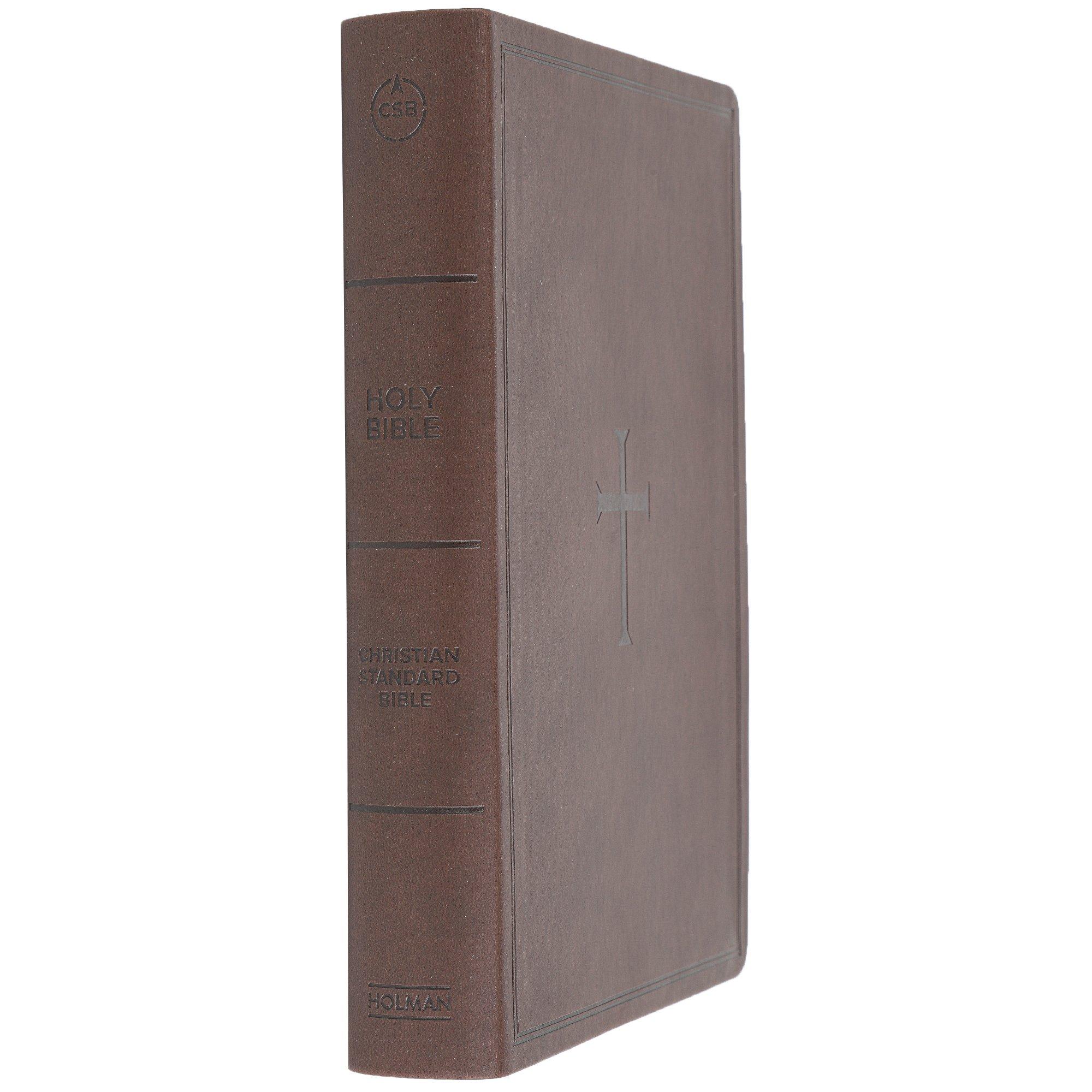 CSB Super Giant Print Reference Bible, Imitation Leather, Brown ...