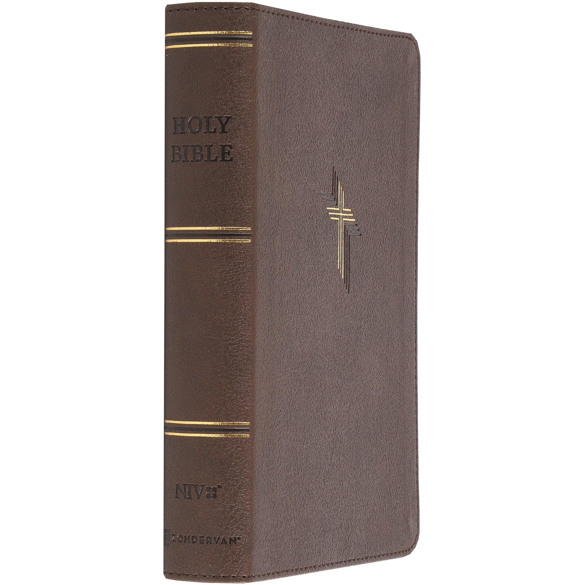 NIV Large Print Compact Bible, Imitation Leather, Brown | Mardel | 3981289