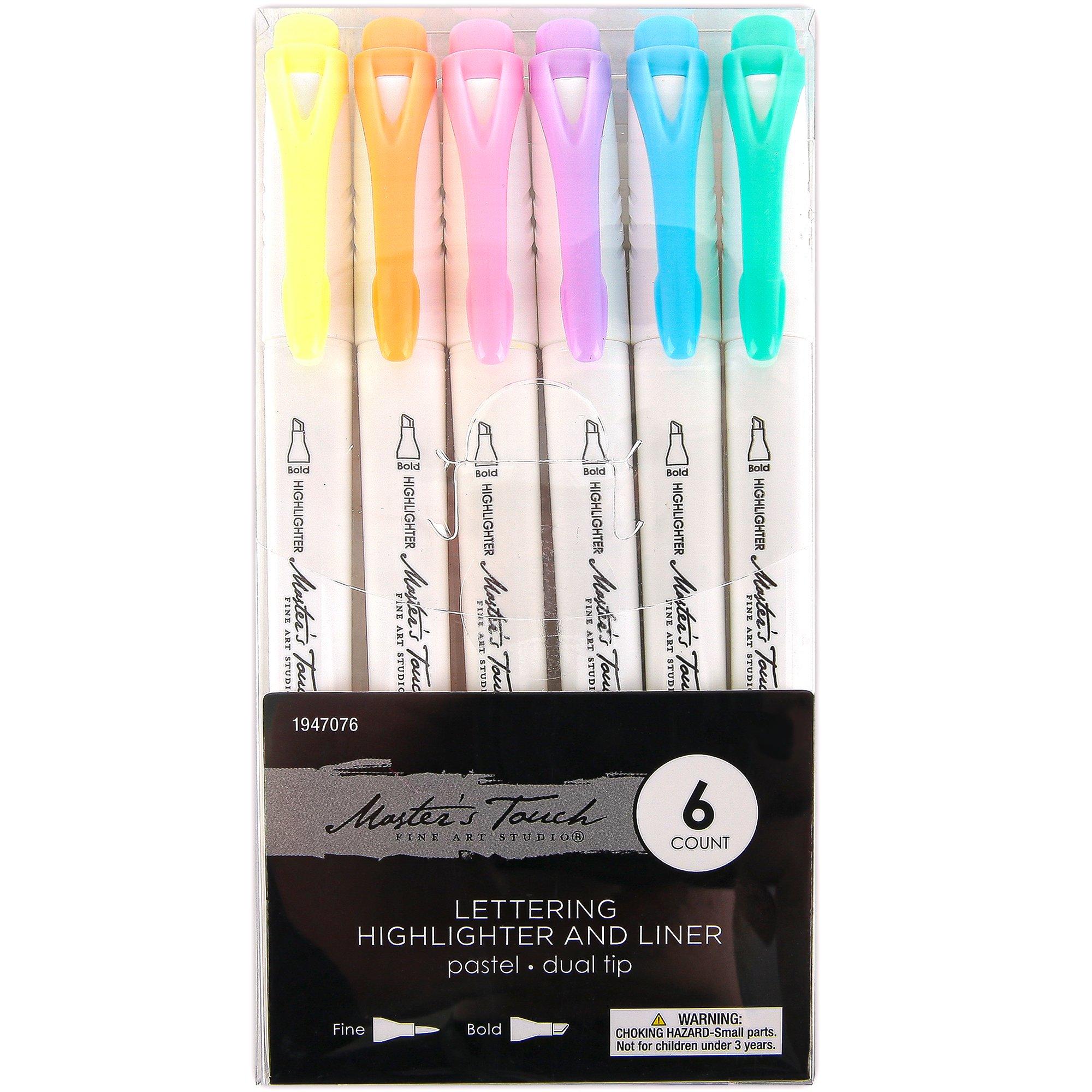 Lettering Highlighter & Liner Pen Set, Pastel, Set of 6 | Mardel | 3986627