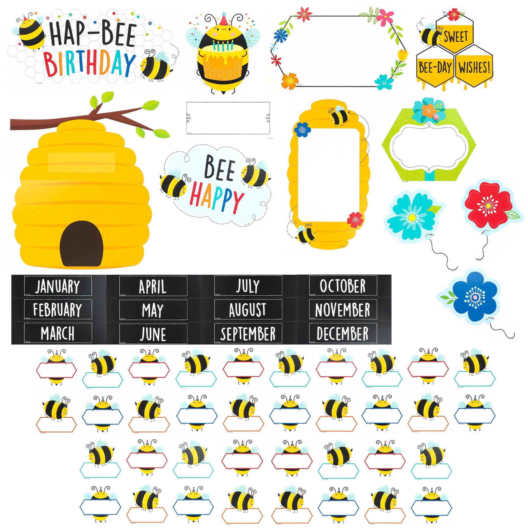 Busy Bees Birthday Mini Bulletin Board Set, 61 Pieces | Mardel | 3995776