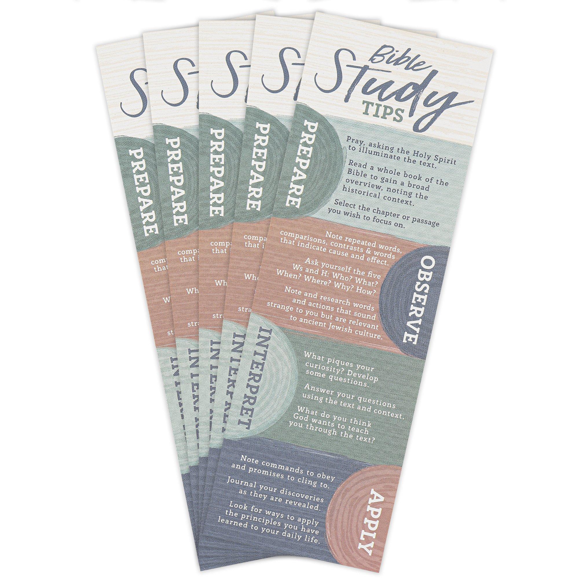 Bible Study Tips Bookmarks, 25 Bookmarks | Mardel | 3997129